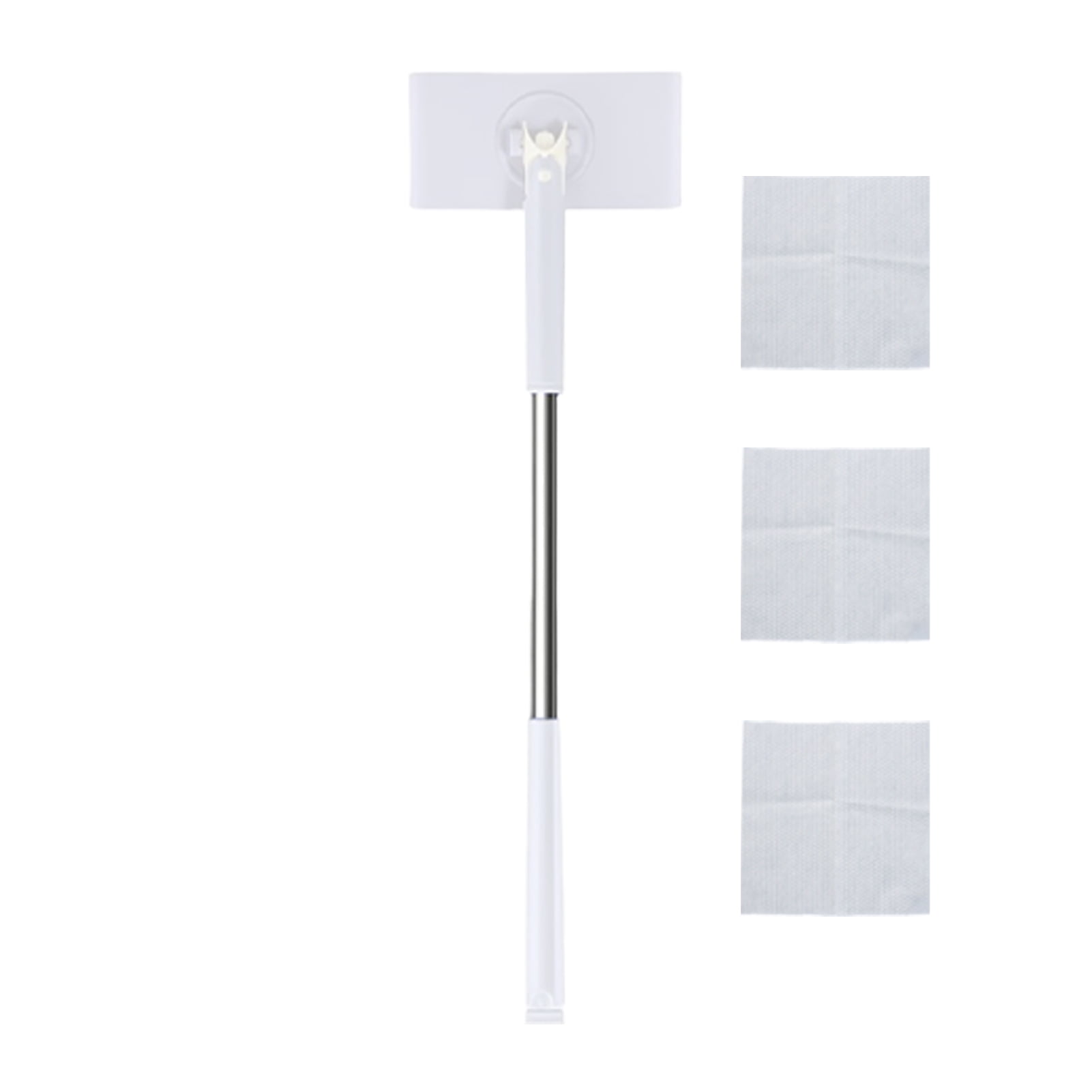 Bathroom Mop，Portable Flat Dust Mop with Cleaning Towels，Lightweight ...