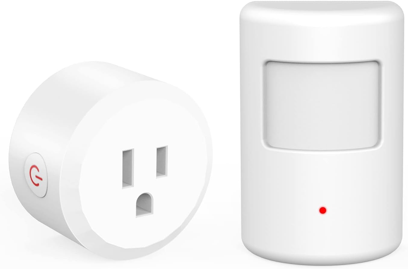 Bathroom Motion Sensor Switch with Plug, PIR Infrared Indoor Motion ...