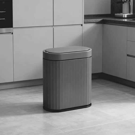 Bathroom Motion Sensor Trash can, 2 Gallon Automatic Garbage Can, Slim ...