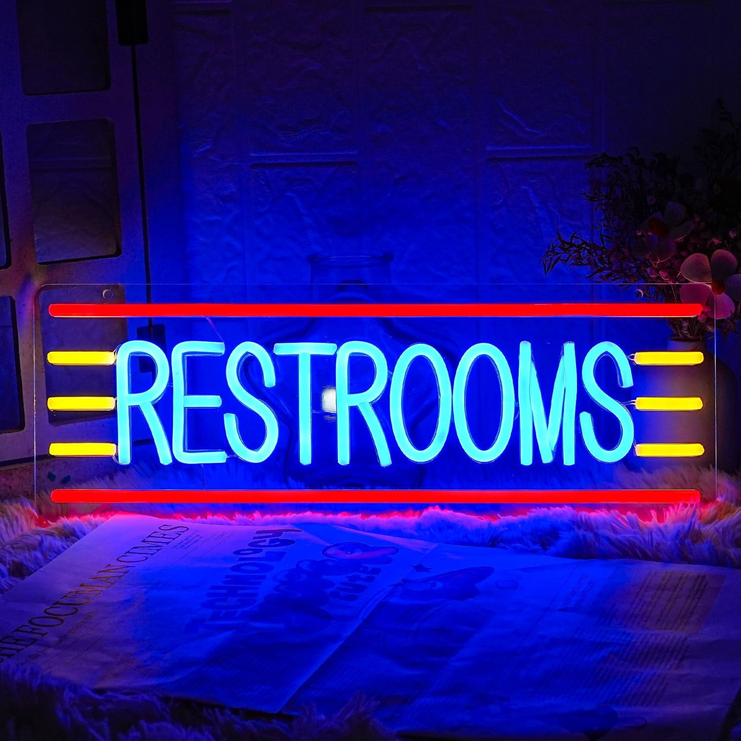 Bathroom Neon Sign for Business Toilet LED Neon Light Restroom Sign LED ...