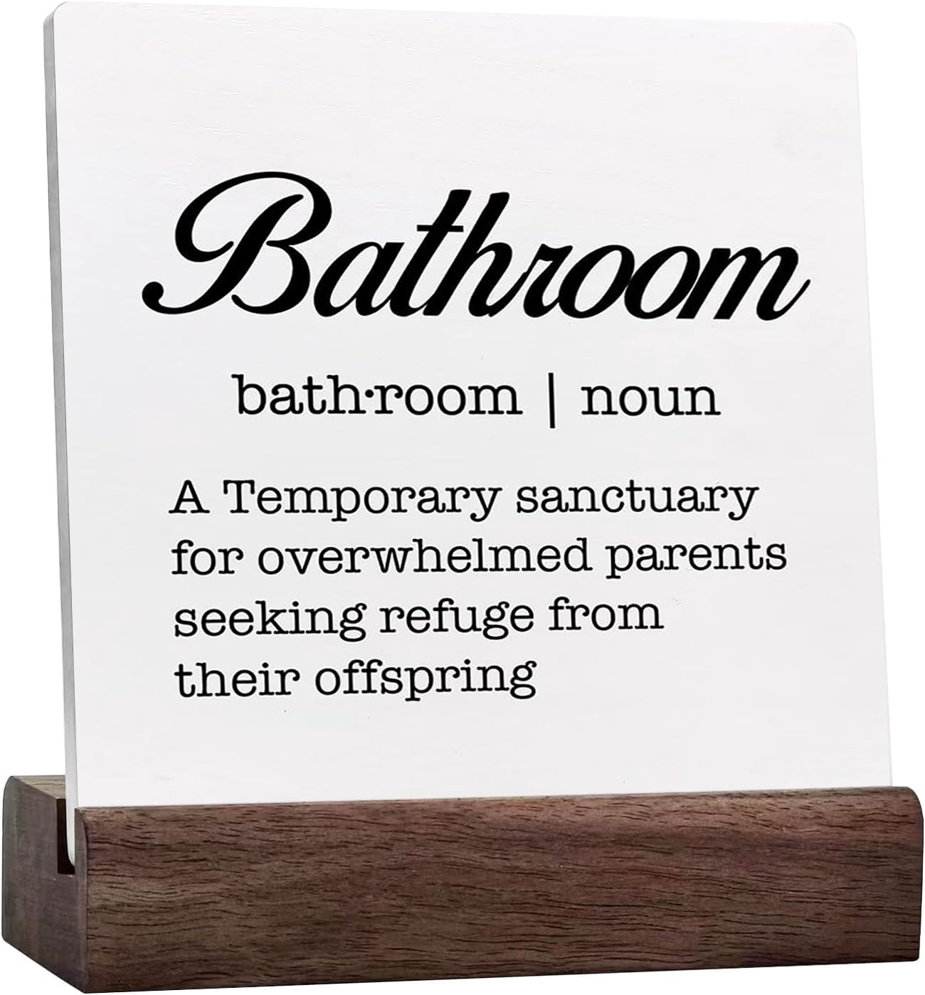 Bathroom Noun Definition Sign Desk Decor Sign, Funny Bathroom Ceramic ...