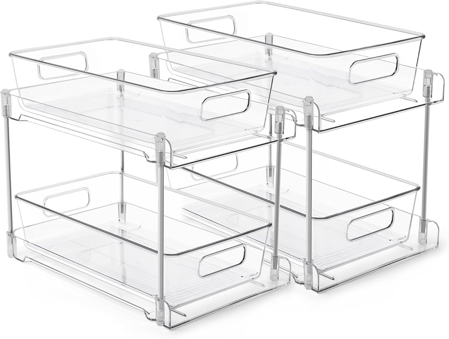 Bathroom Organizer, Clear Under Sink Organizers Vanity Countertop ...