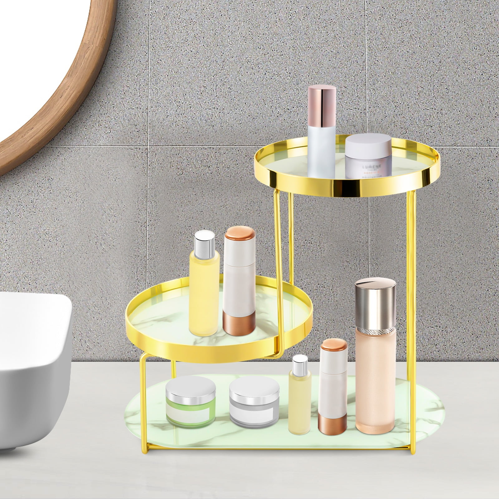 Bathroom Organizer Countertop Corner Shelf – 3 Tier Bathroom ...