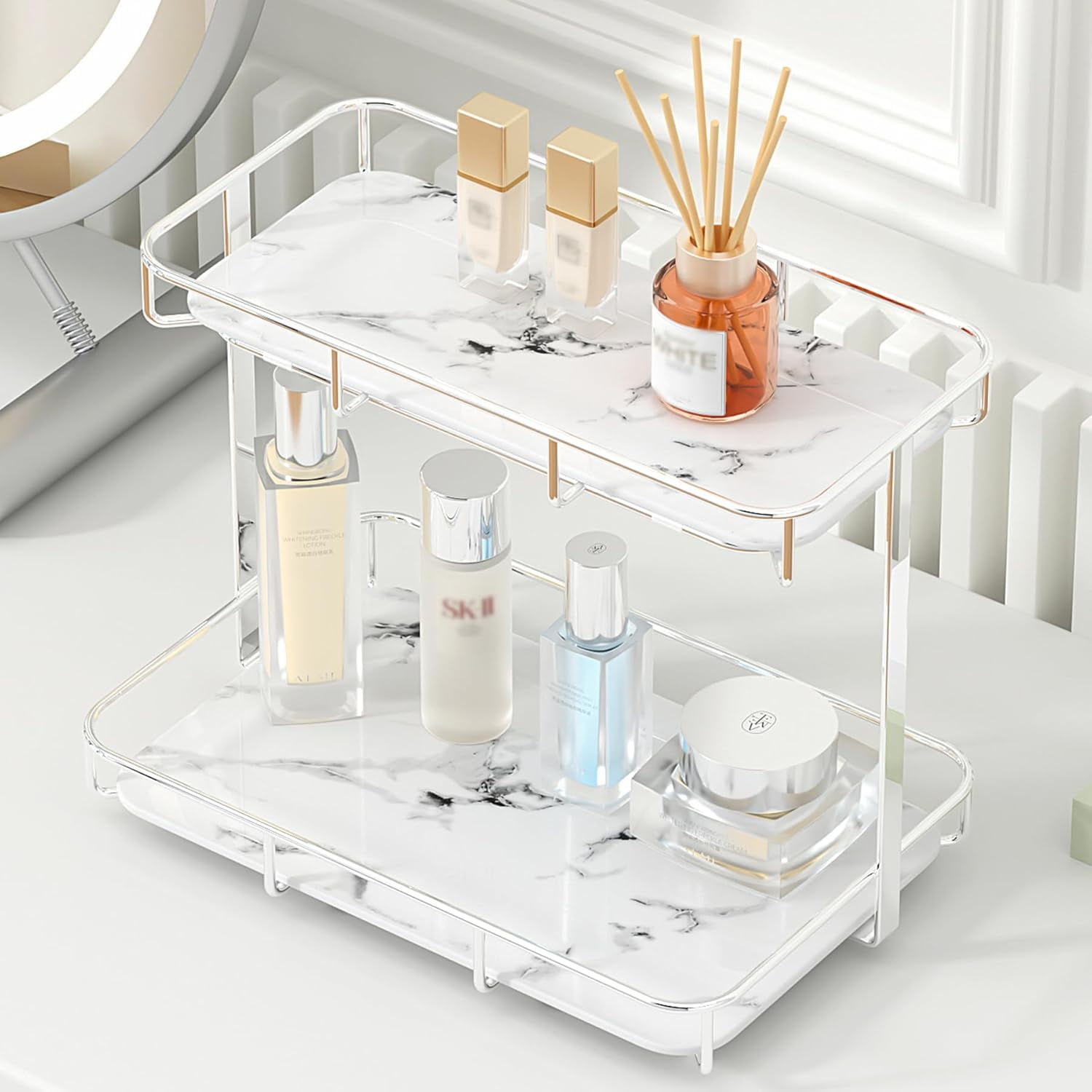 Bathroom Organizer Countertop Perfume Makeup Cosmetics Storage Display ...