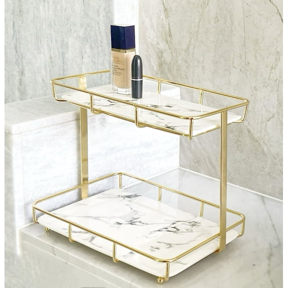 Bathroom Organizer Countertop Perfume Makeup Cosmetics Storage Display ...