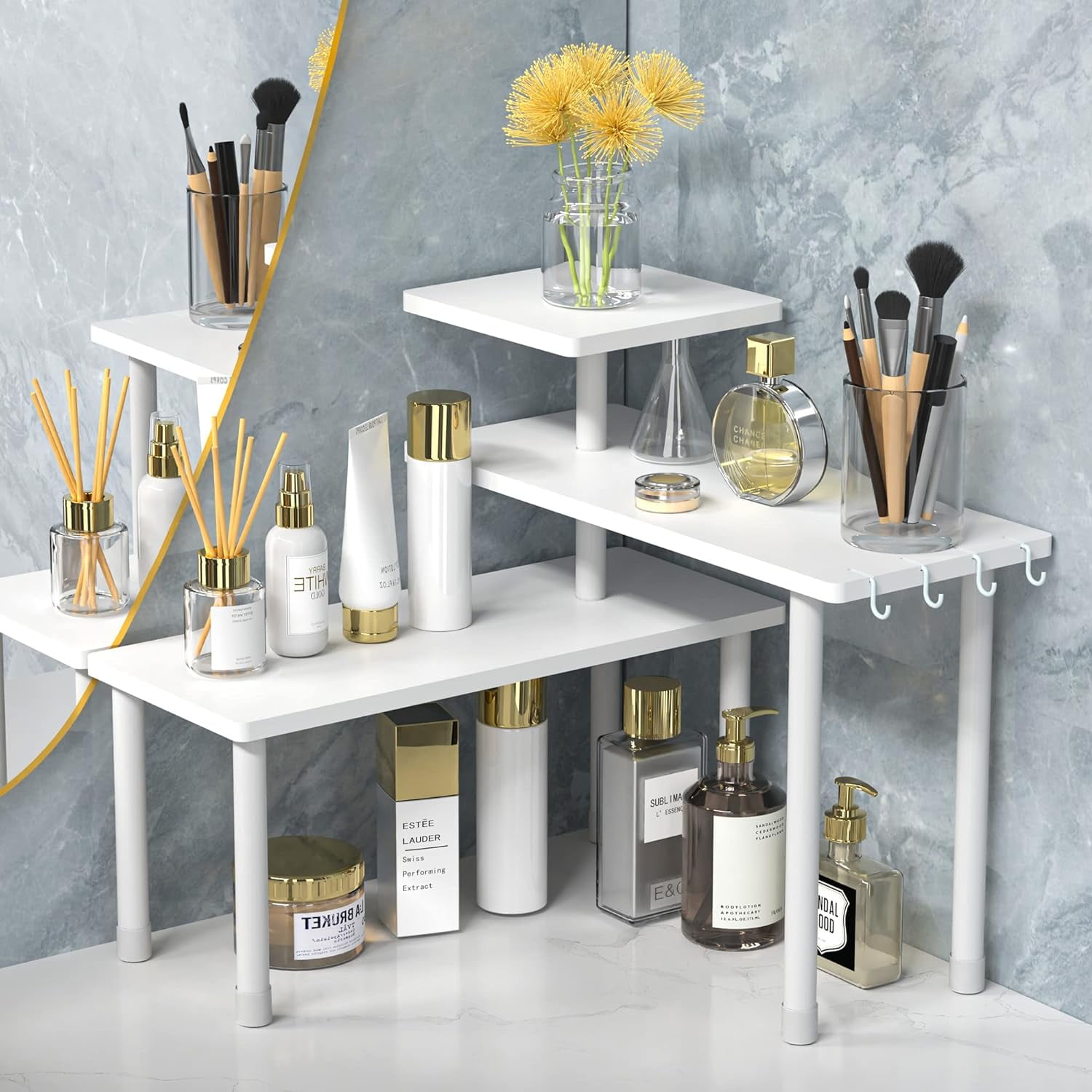 Bathroom Organizer Countertop Bathroom Shelf, 3 Tier Corner Shelf ...
