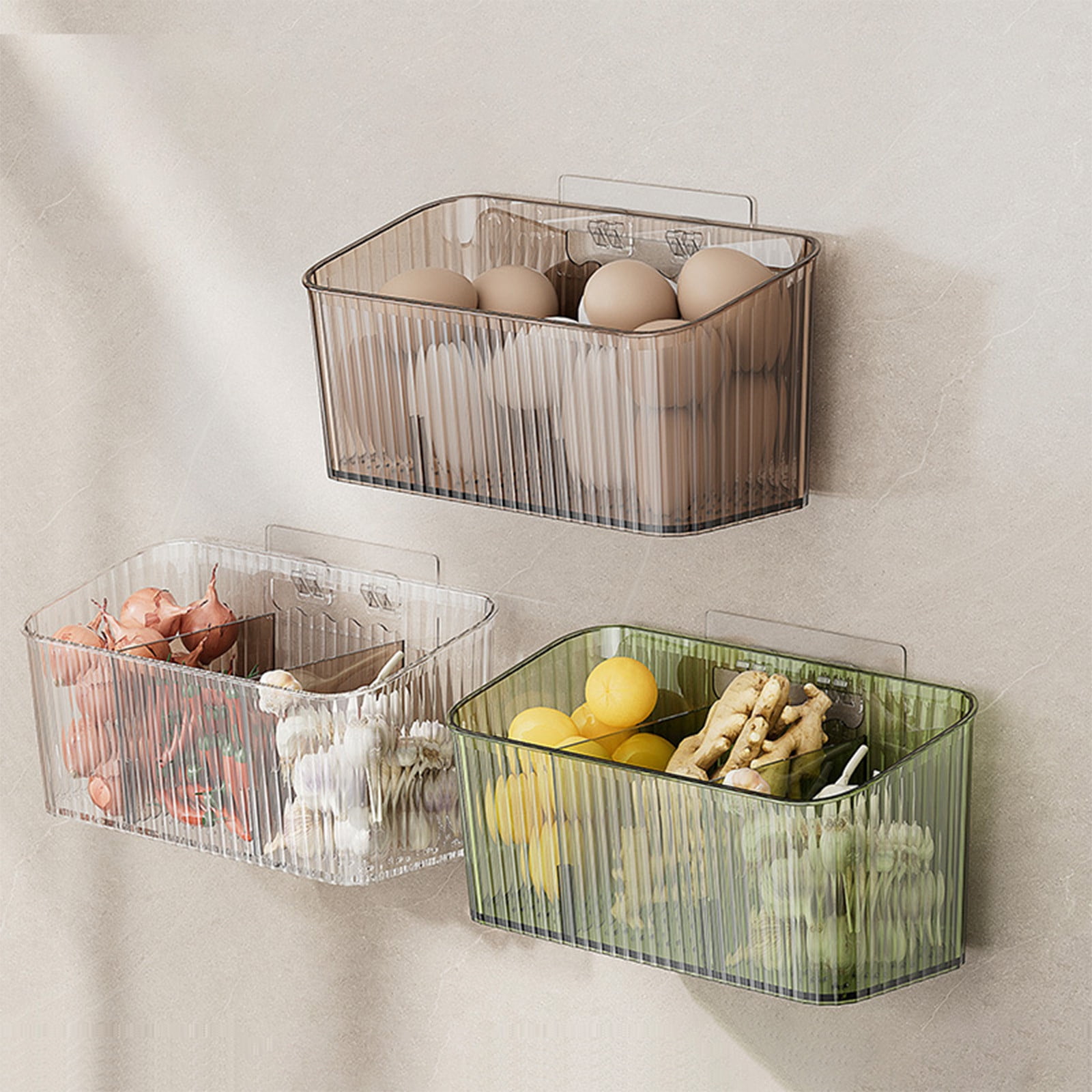 Bathroom Organizer, Wall Mounted Storage Container with Transparent ...