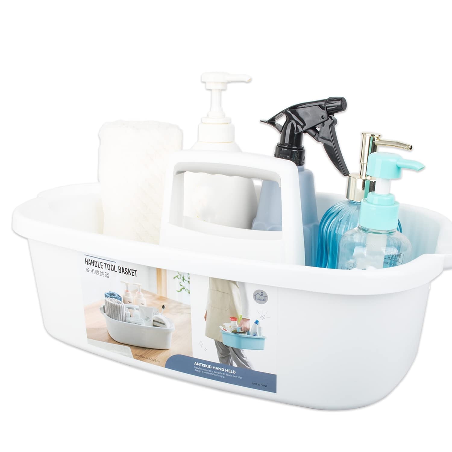 Bathroom Organizers and Storage, Large Shower Caddy Cleaning Supplies ...