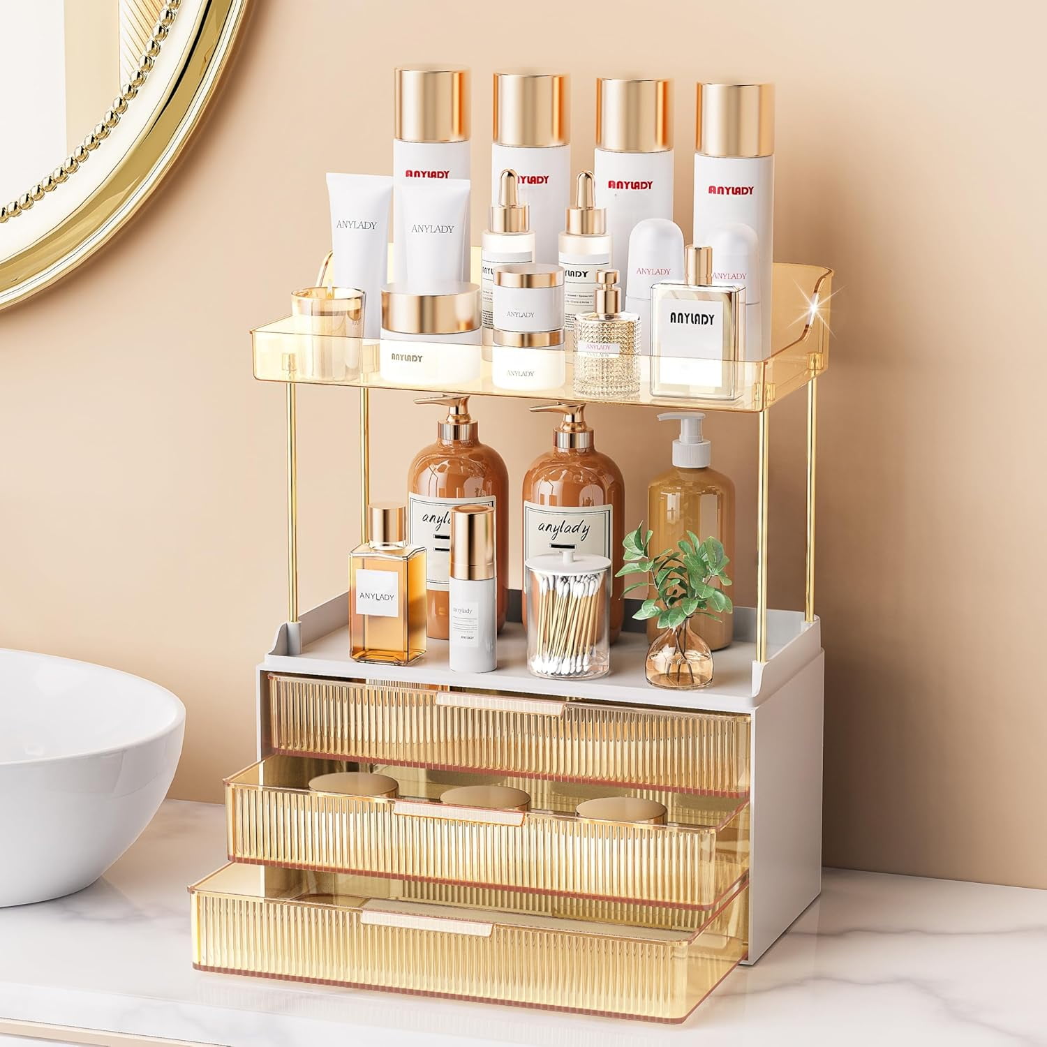 MY Bathroom Organizers and Storage, Makeup Organizer (Sturdy Durable ...