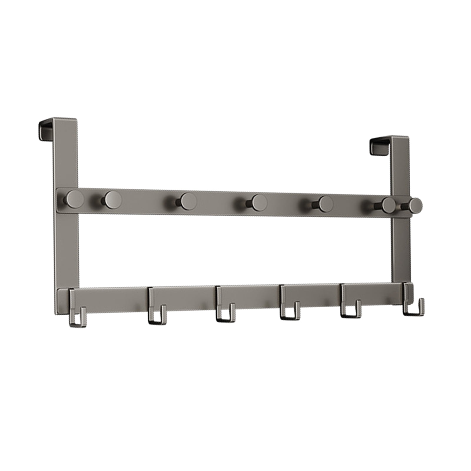 Bathroom Over the Door Hooks Coat Rack 13 Hooks Punch-free Clothes Hat ...