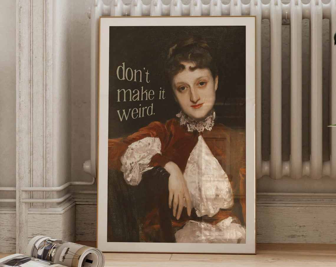 Bathroom Painting Ladies Room Make It Weird Print Classical Bathroom ...