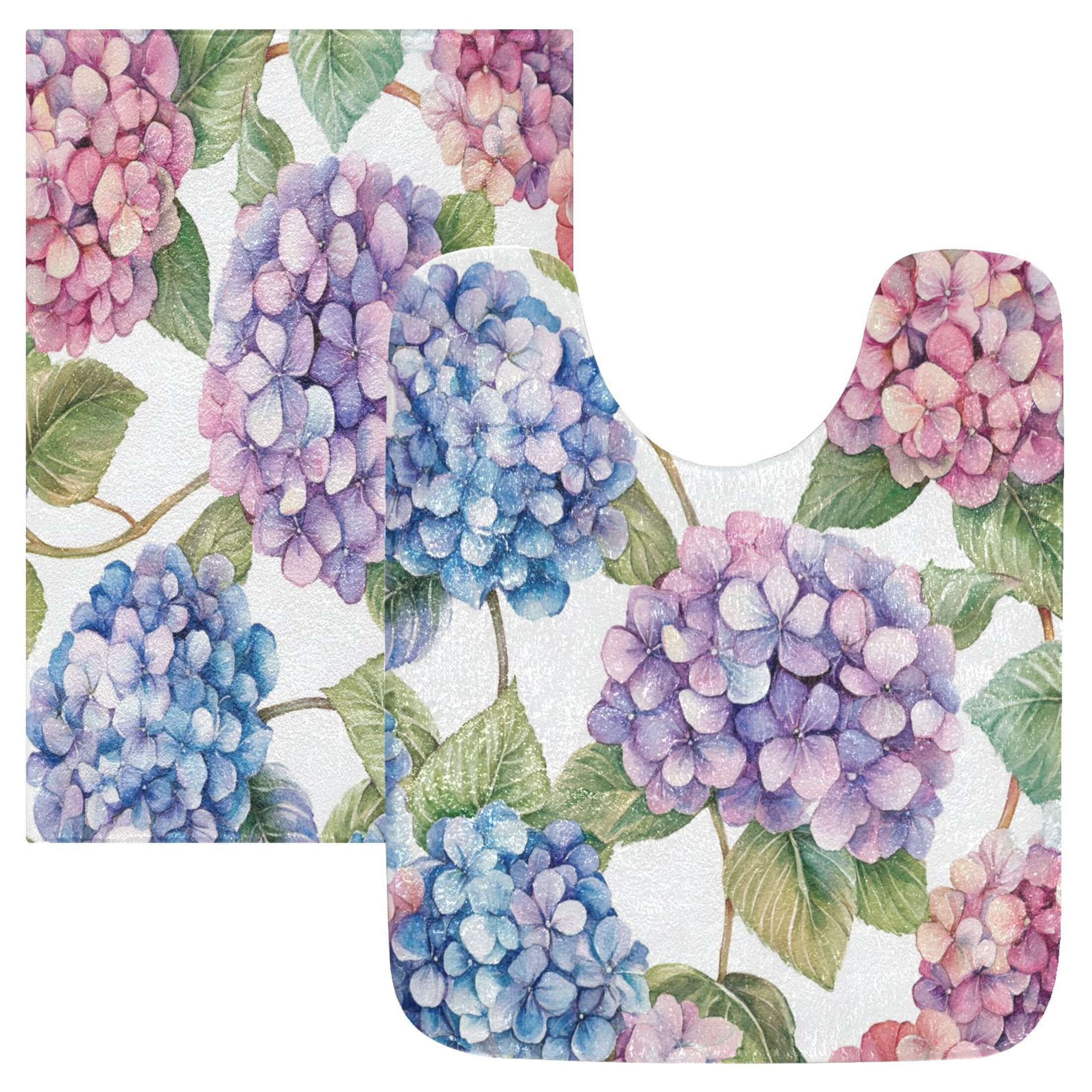 Bathroom Plush Absorbent Mat Combined U-Shaped Square Pad Bath Mat ...
