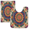 Bathroom Plush Absorbent Mat Combined U-Shaped Square Pad Bath Mat ...