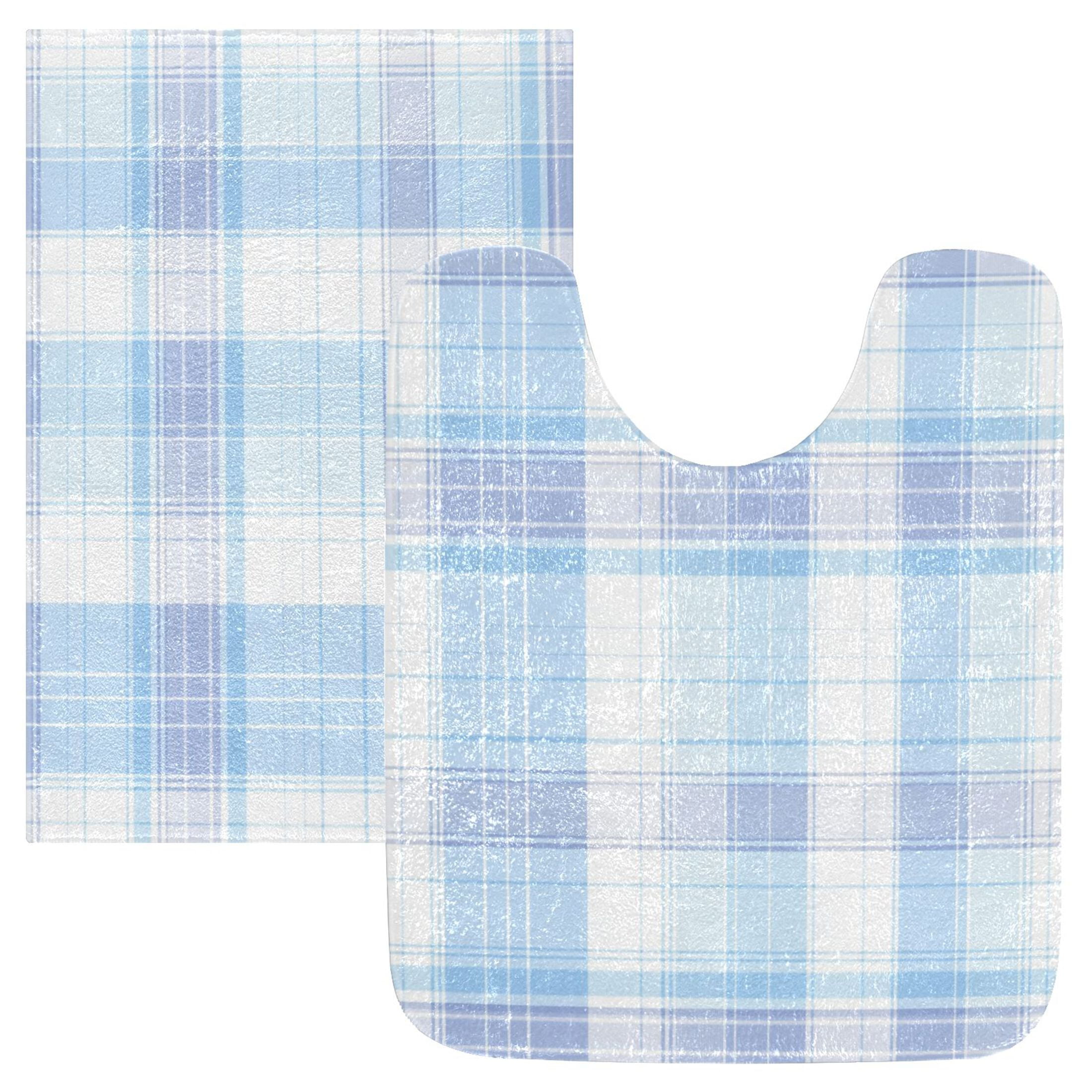 Bathroom Plush Absorbent Mat Combined U-Shaped Square Pad Bath Mat ...