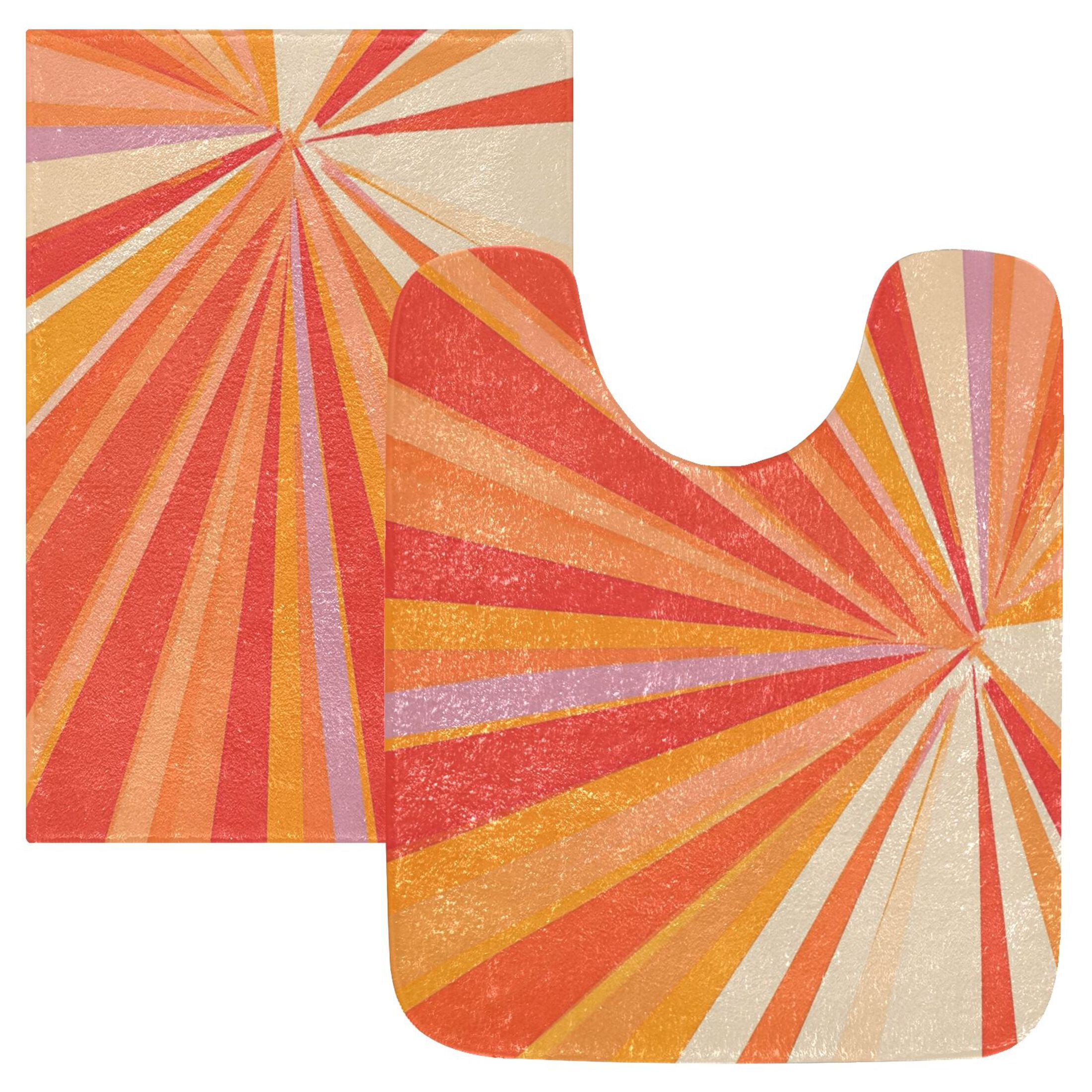Bathroom Plush Absorbent Mat Combined U-Shaped Square Pad Bath Mat ...