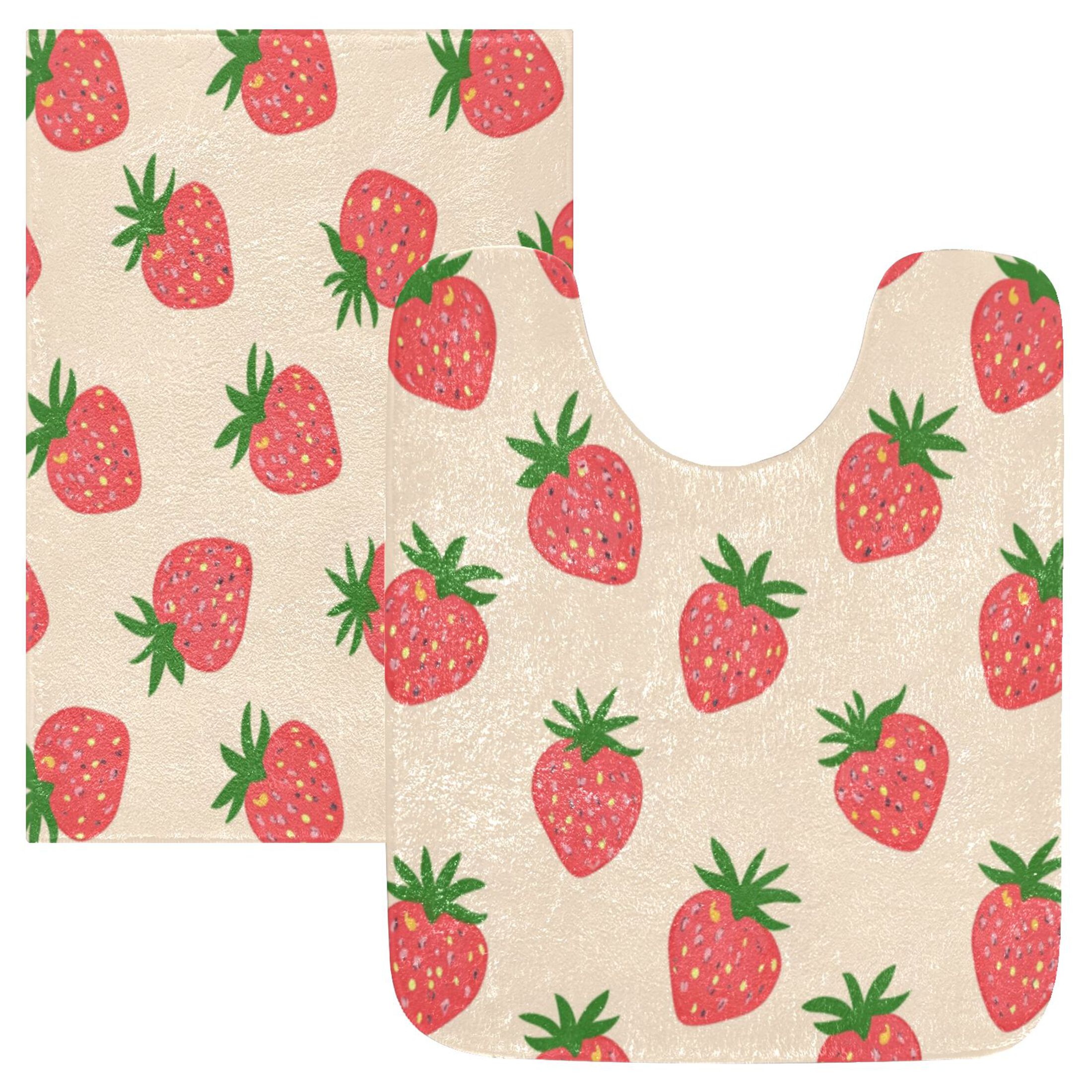 Bathroom Plush Absorbent Mat Combined U-Shaped Square Pad Bath Mat ...