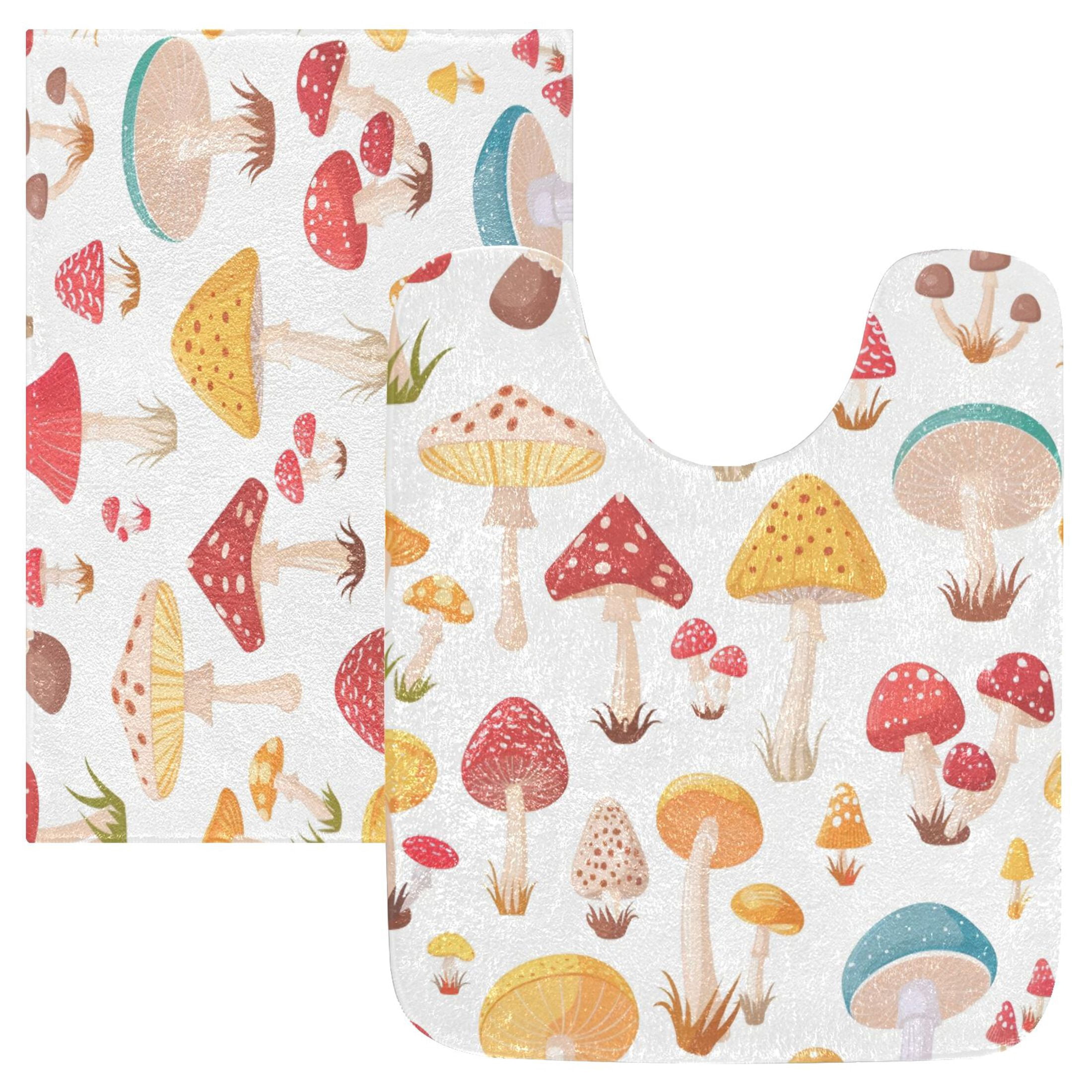 Bathroom Plush Absorbent Mat Combined U-Shaped Square Pad Bath Mat ...