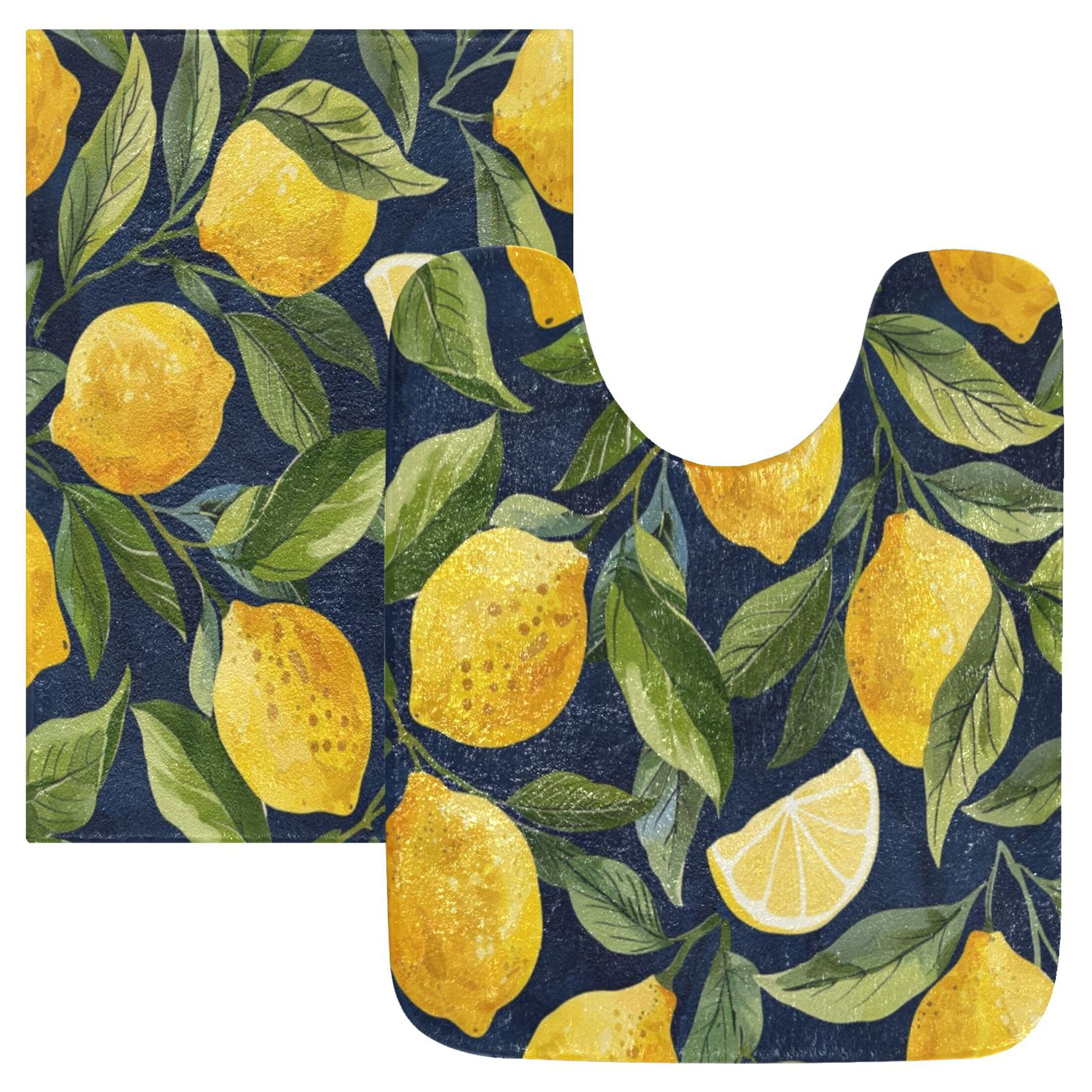 Bathroom Plush Absorbent Mat Combined U-Shaped Square Pad Bath Mat ...