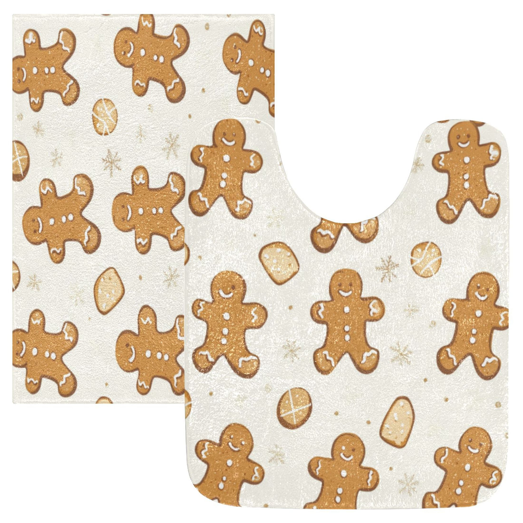 Bathroom Plush Absorbent Mat Combined U-Shaped Square Pad Bath Mat ...