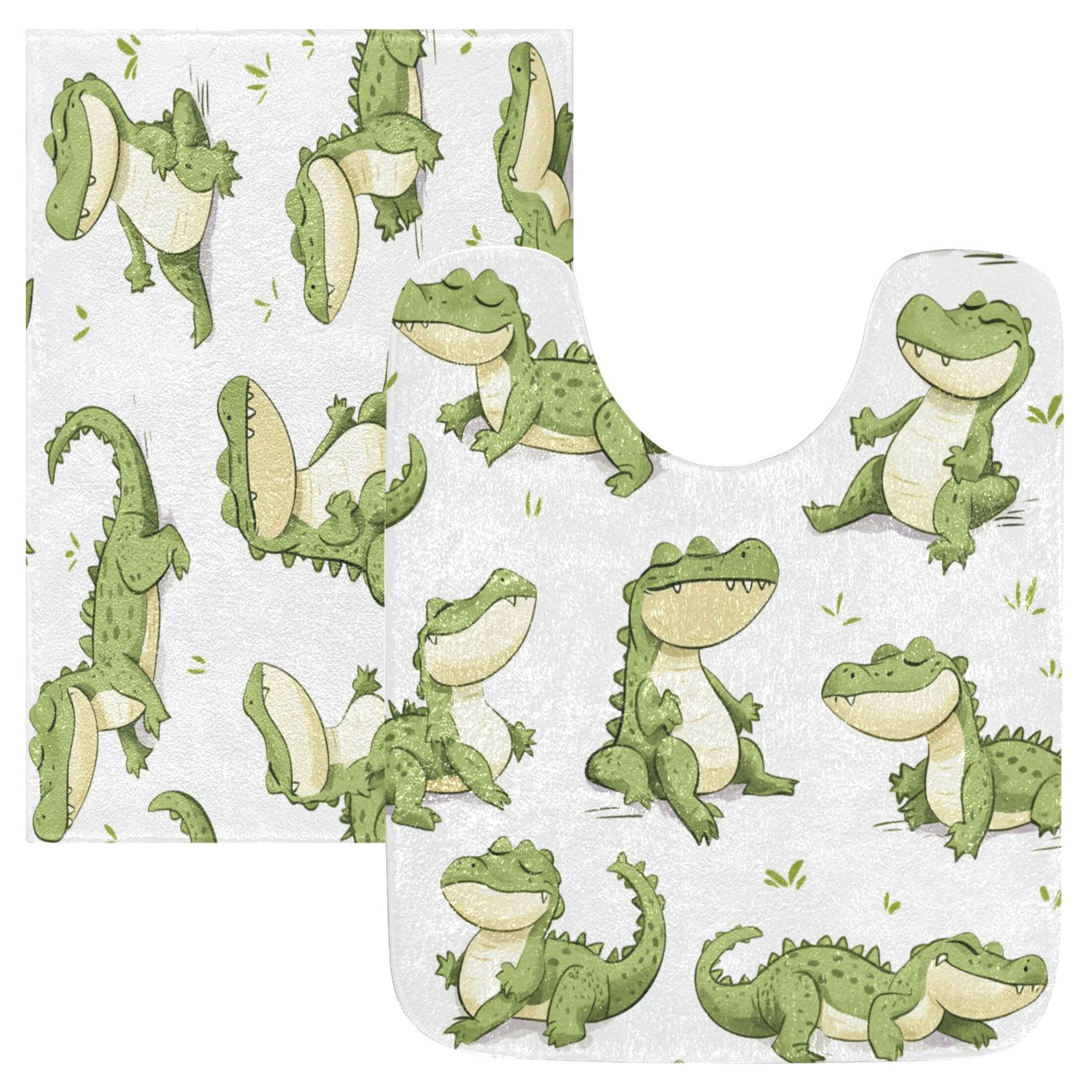 Bathroom Plush Absorbent Mat Combined U-Shaped Square Pad Bath Mat ...