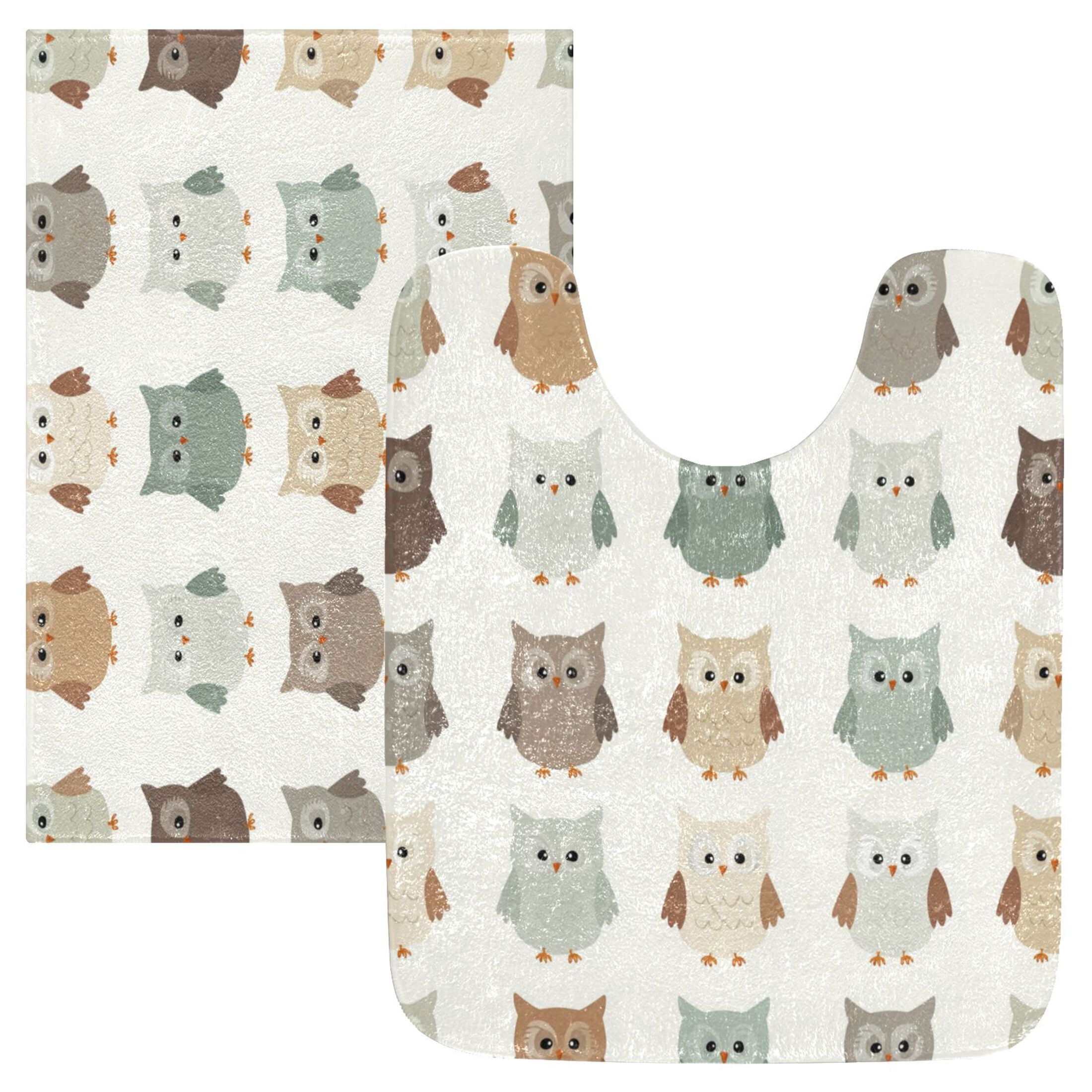 Bathroom Plush Absorbent Mat Combined U-Shaped Square Pad Bath Mat ...