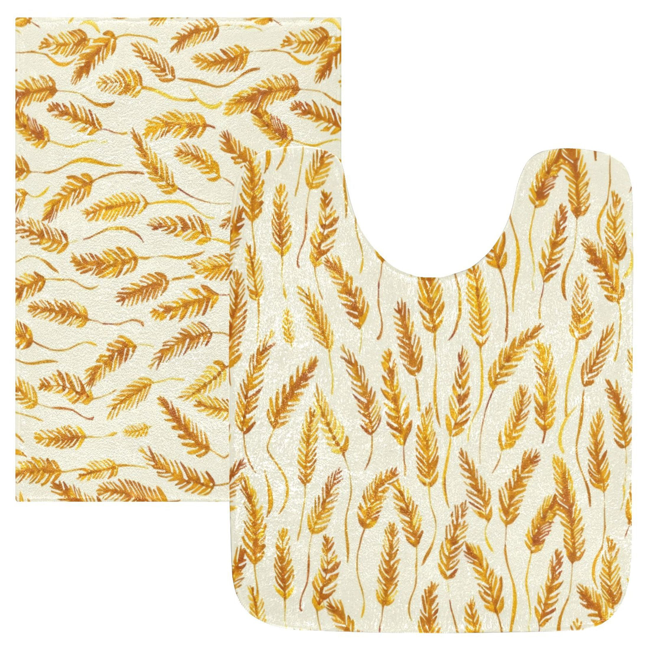 Bathroom Plush Absorbent Mat Combined U-Shaped Square Pad Bath Mat ...