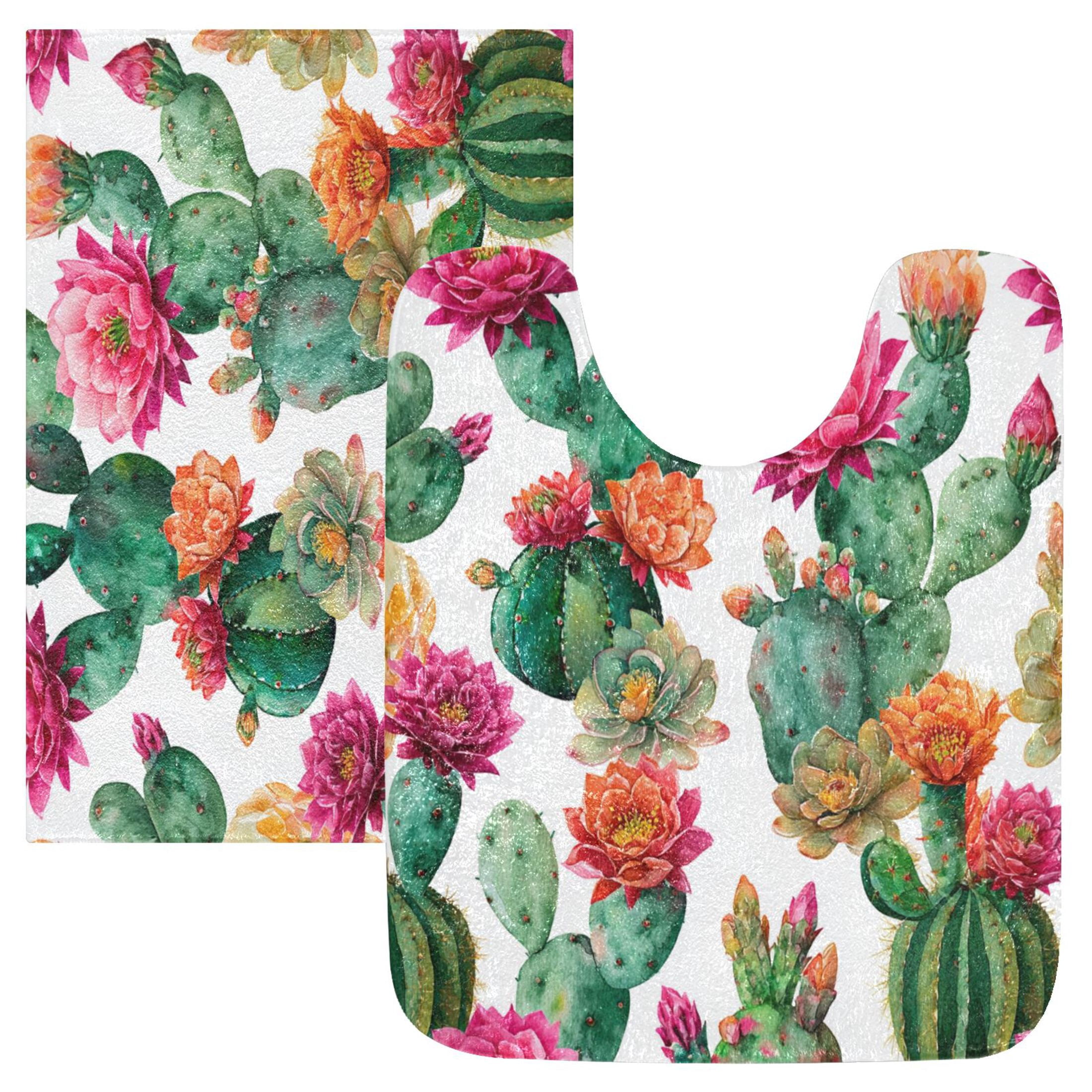 Bathroom Plush Absorbent Mat Combined U-Shaped Square Pad Bath Mat ...