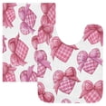Bathroom Plush Absorbent Mat Combined U-Shaped Square Pad Bath Mat ...