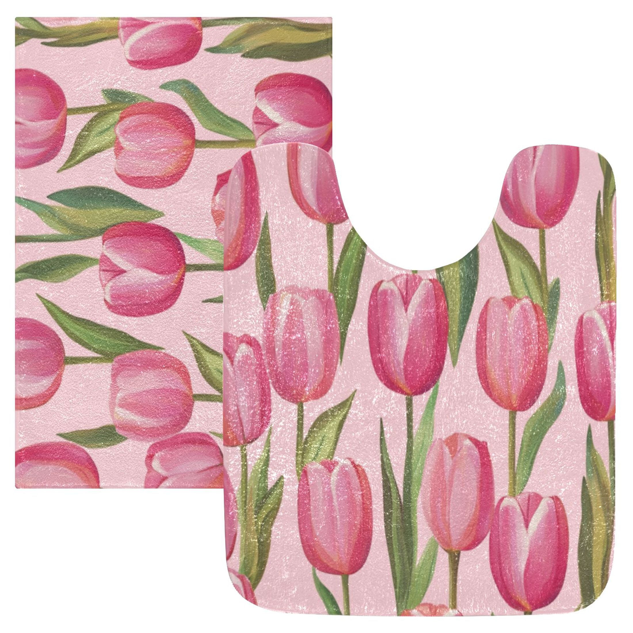 Bathroom Plush Absorbent Mat Combined U-Shaped Square Pad Bath Mat ...