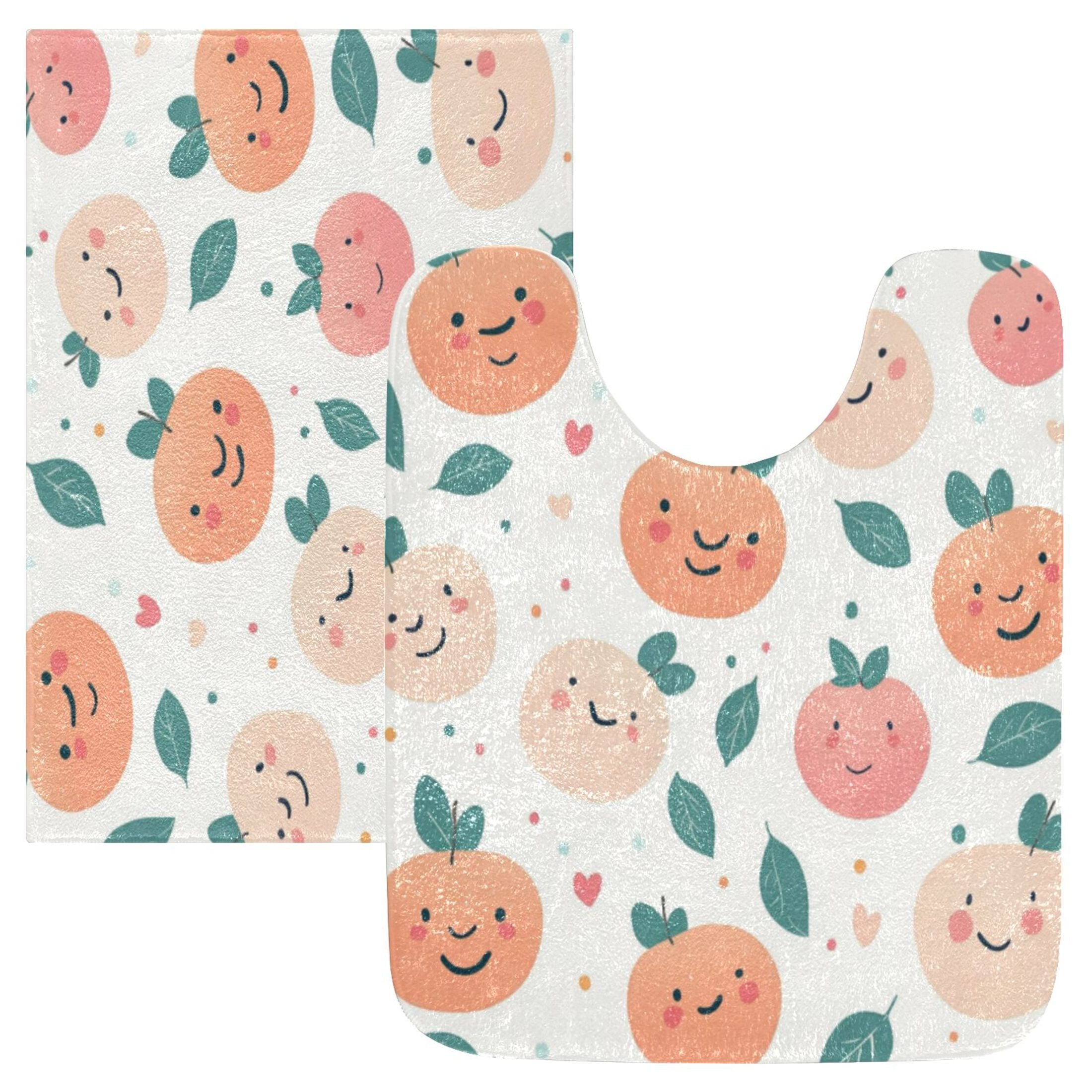 Bathroom Plush Absorbent Mat Combined U-Shaped Square Pad Bath Mat ...