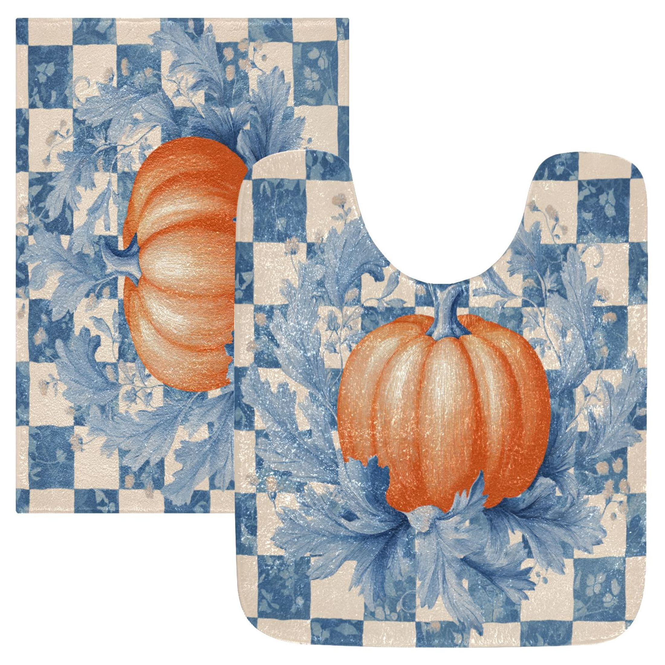 Bathroom Plush Absorbent Mat Combined U-Shaped Square Pad Bath Mat ...