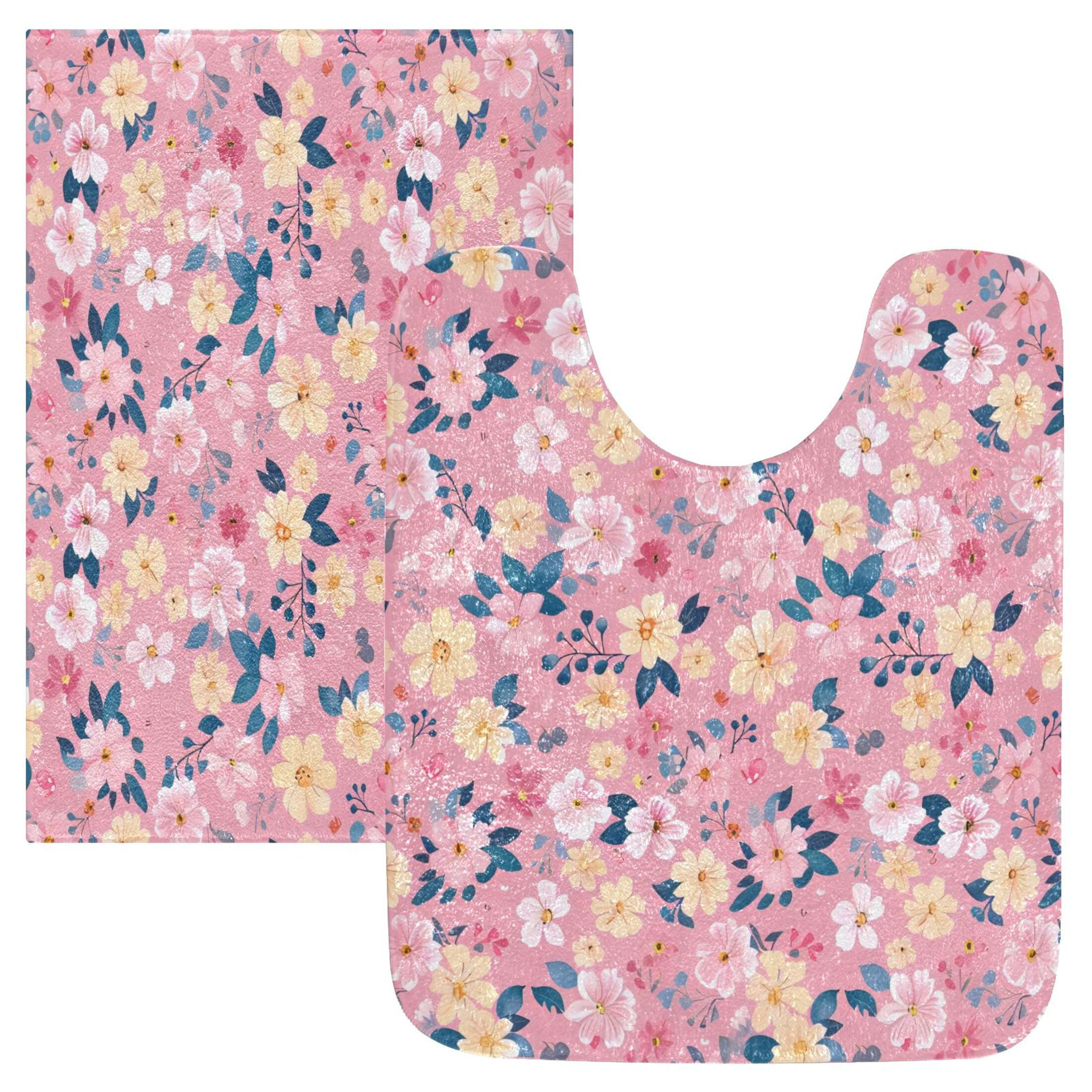 Bathroom Plush Absorbent Mat Combined U-Shaped Square Pad Bath Mat ...