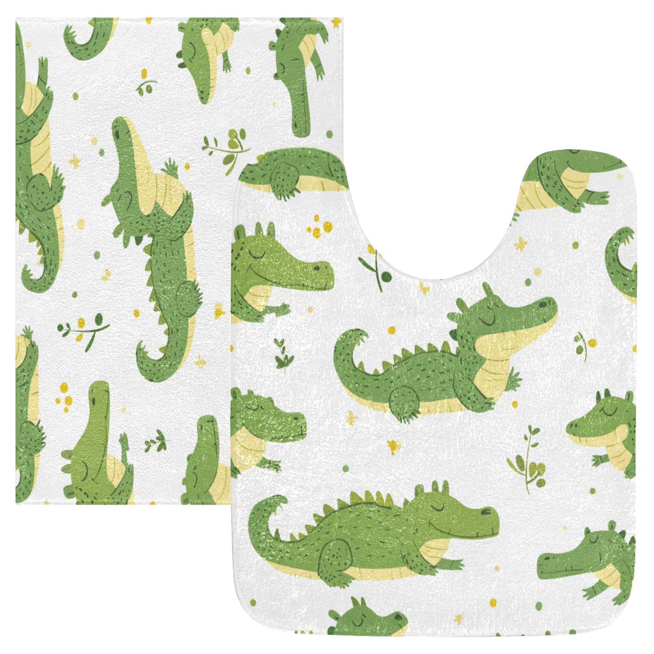 Bathroom Plush Absorbent Mat Combined U-Shaped Square Pad Bath Mat ...