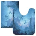 Bathroom Plush Absorbent Mat Combined U-Shaped Square Pad Bath Mat ...