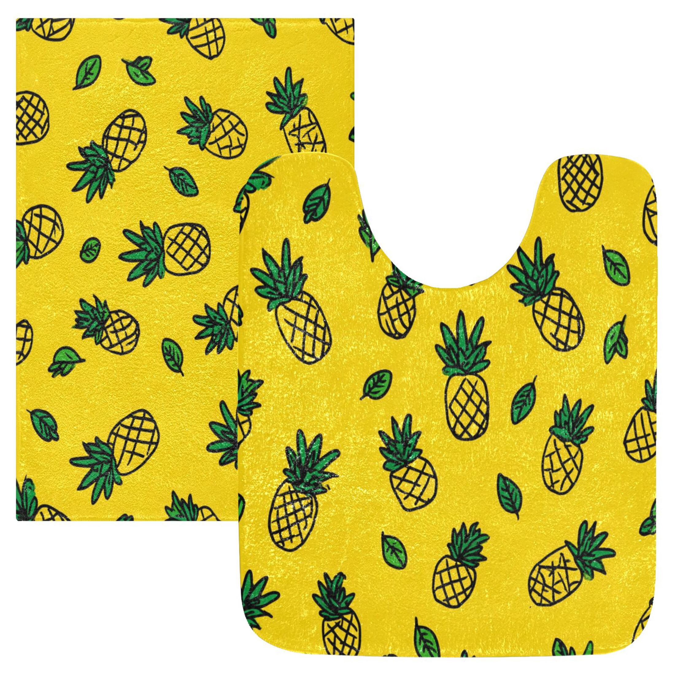 Bathroom Plush Absorbent Mat Combined U-Shaped Square Pad Bath Mat ...