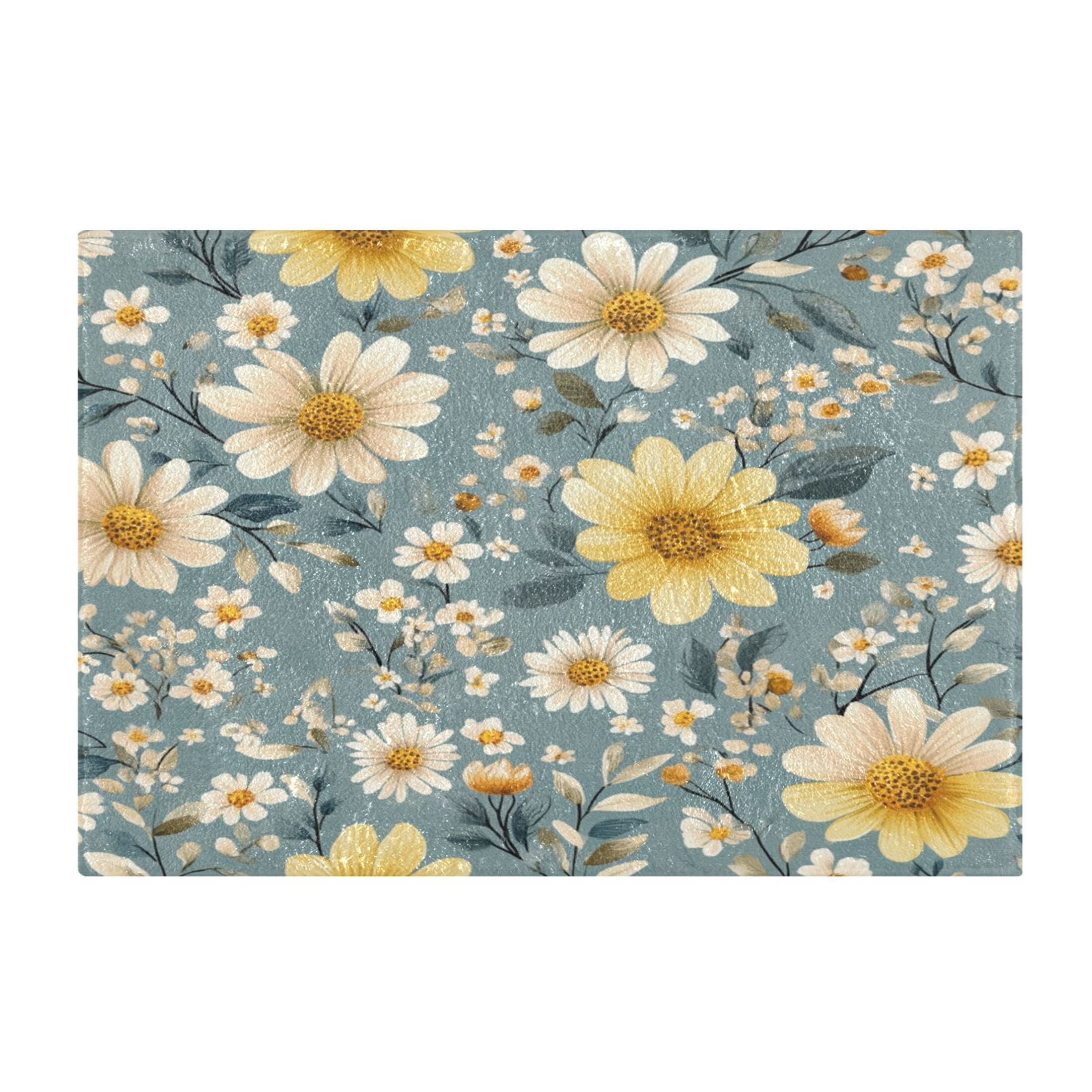 Bathroom Plush Absorbent Mat Single Square Pad 16x24Inches Bath Mat ...