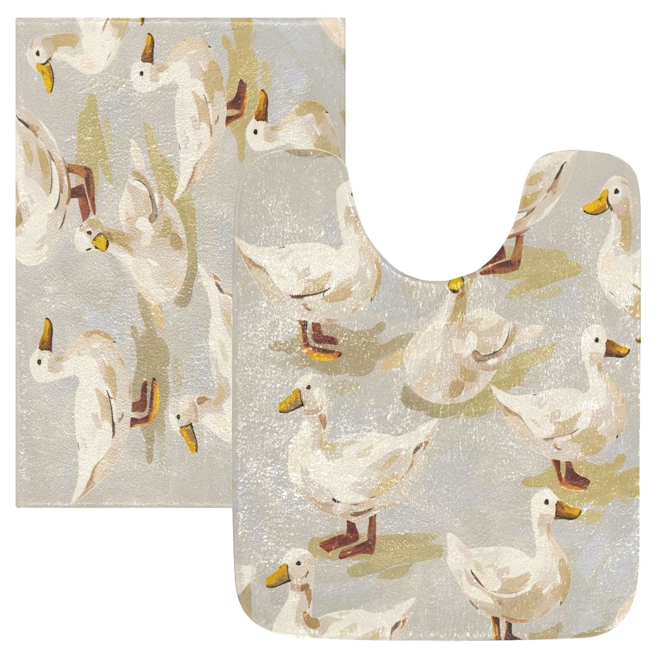 Bathroom Plush Absorbent Mat Single Square Pad 16x24Inches Bath Mat ...