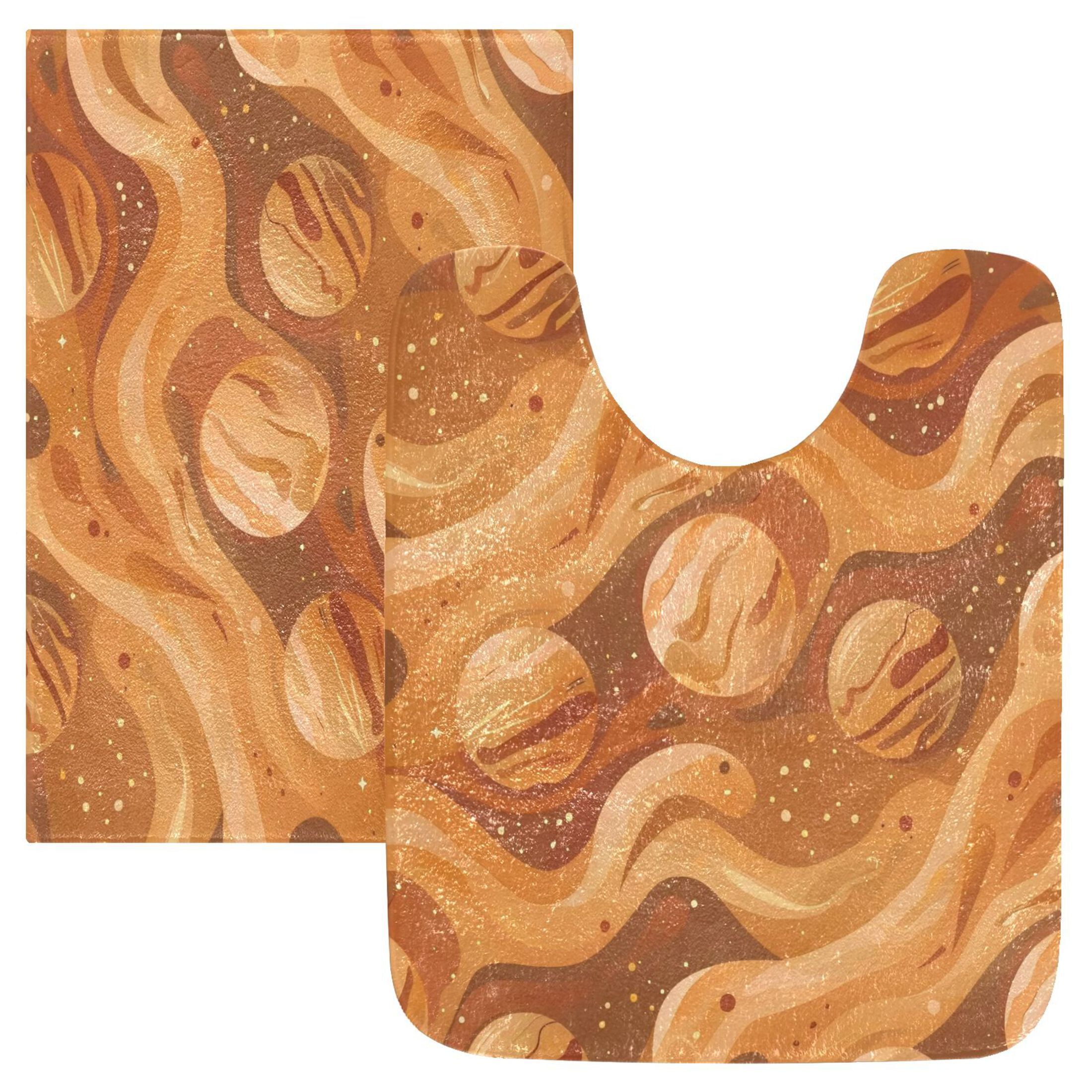 Bathroom Plush Absorbent Mat Single Square Pad 16x24Inches Bath Mat ...