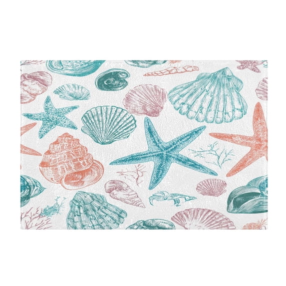 Bathroom Plush Absorbent Mat Single Square Pad 16x24Inches Bath Mat ...