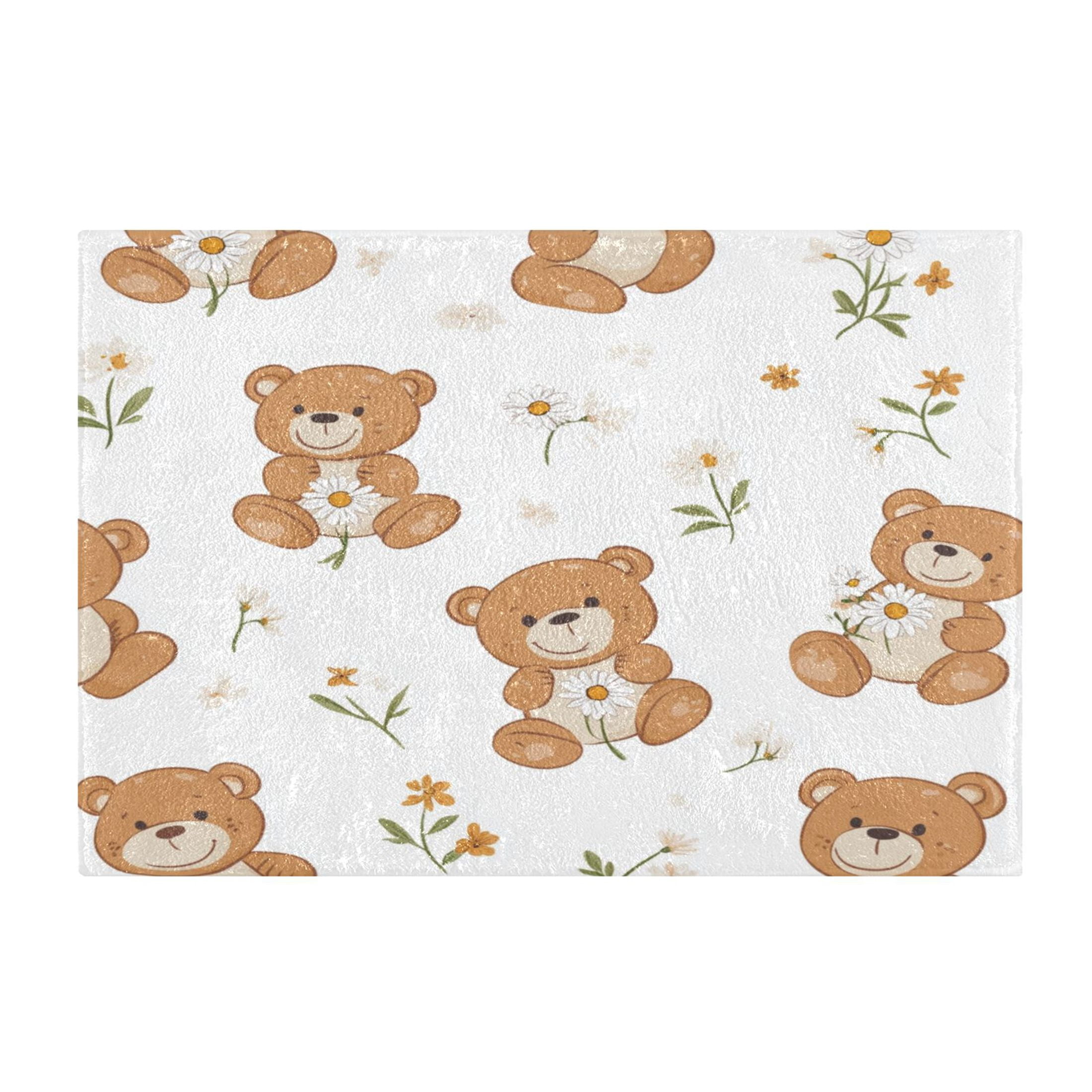 Bathroom Plush Absorbent Mat Single Square Pad 16x24Inches Bath Mat ...