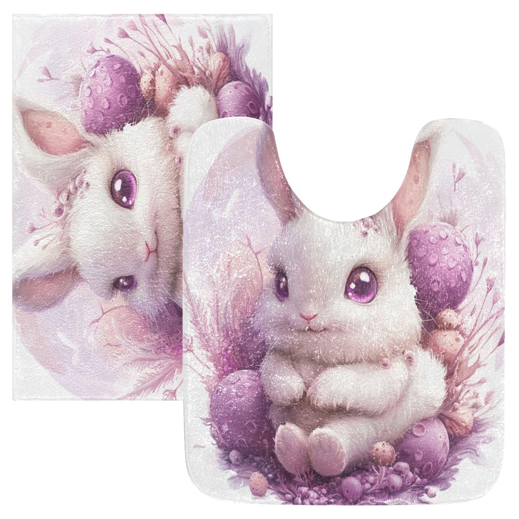 Bathroom Plush Absorbent Mat Single Square Pad 16x24Inches Bath Mat ...