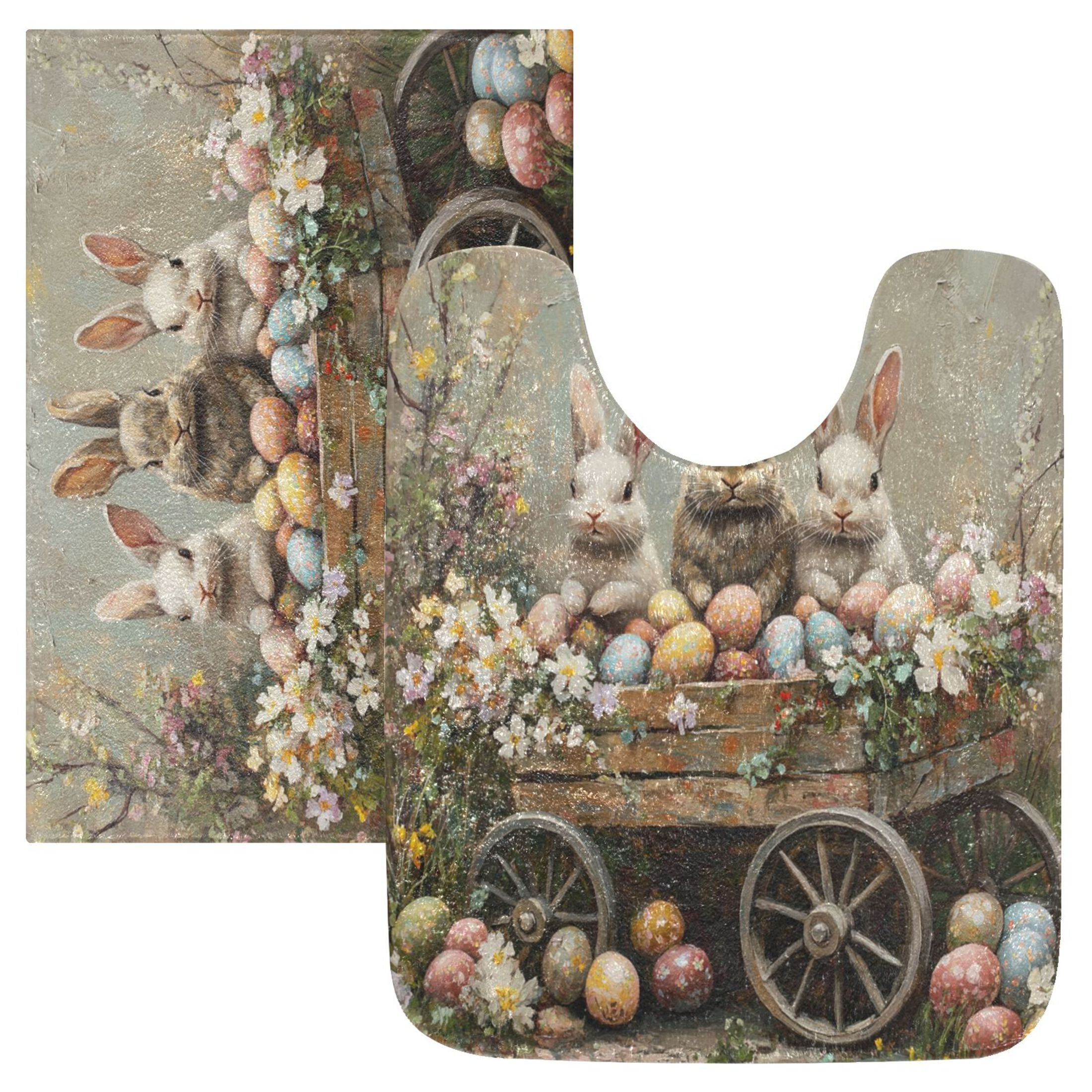 Bathroom Plush Absorbent Mat Single Square Pad 16x24Inches Bath Mat ...