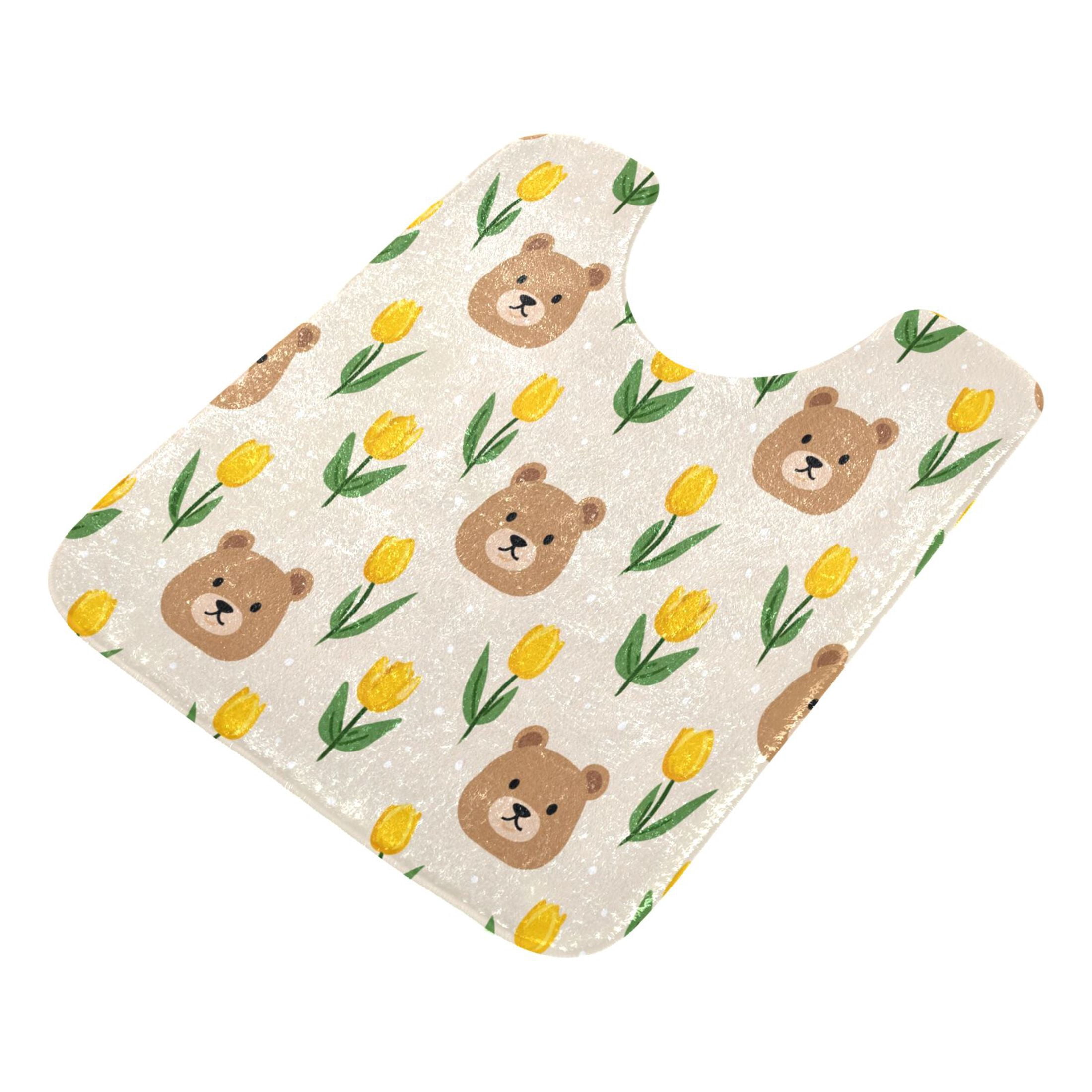 Bathroom Plush Absorbent Mat Single U-pad 20x24 Inches Bath Mat Fluffy ...