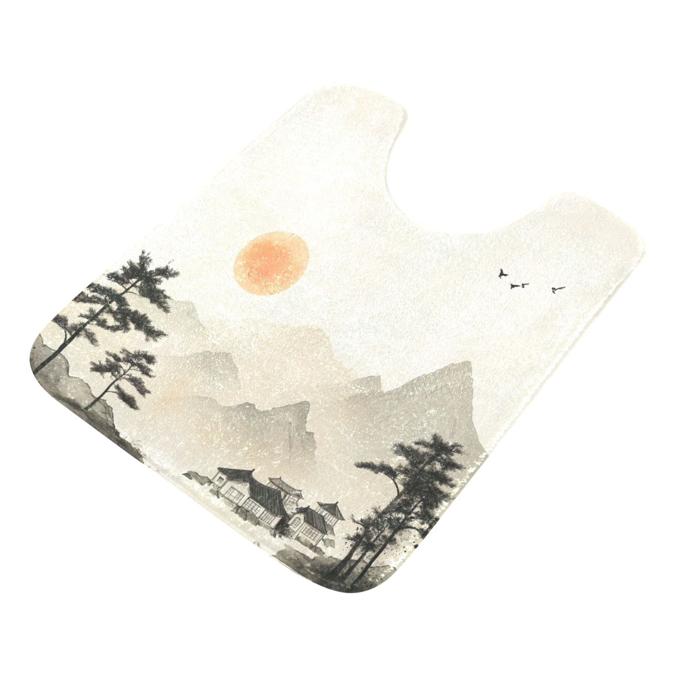 Bathroom Plush Absorbent Mat Single U-pad 20x24 Inches Bath Mat Fluffy ...