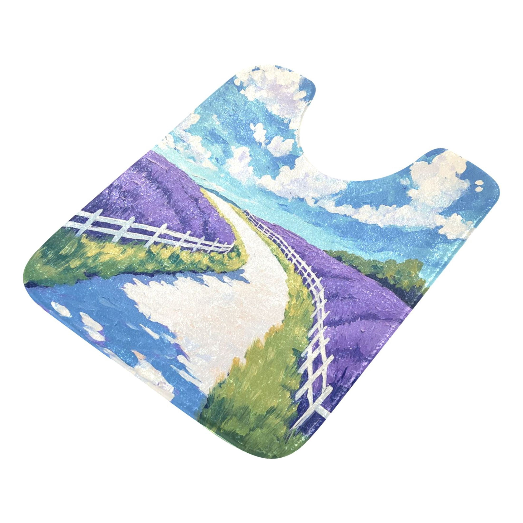 Bathroom Plush Absorbent Mat Single U-pad 20x24 Inches Bath Mat Fluffy ...