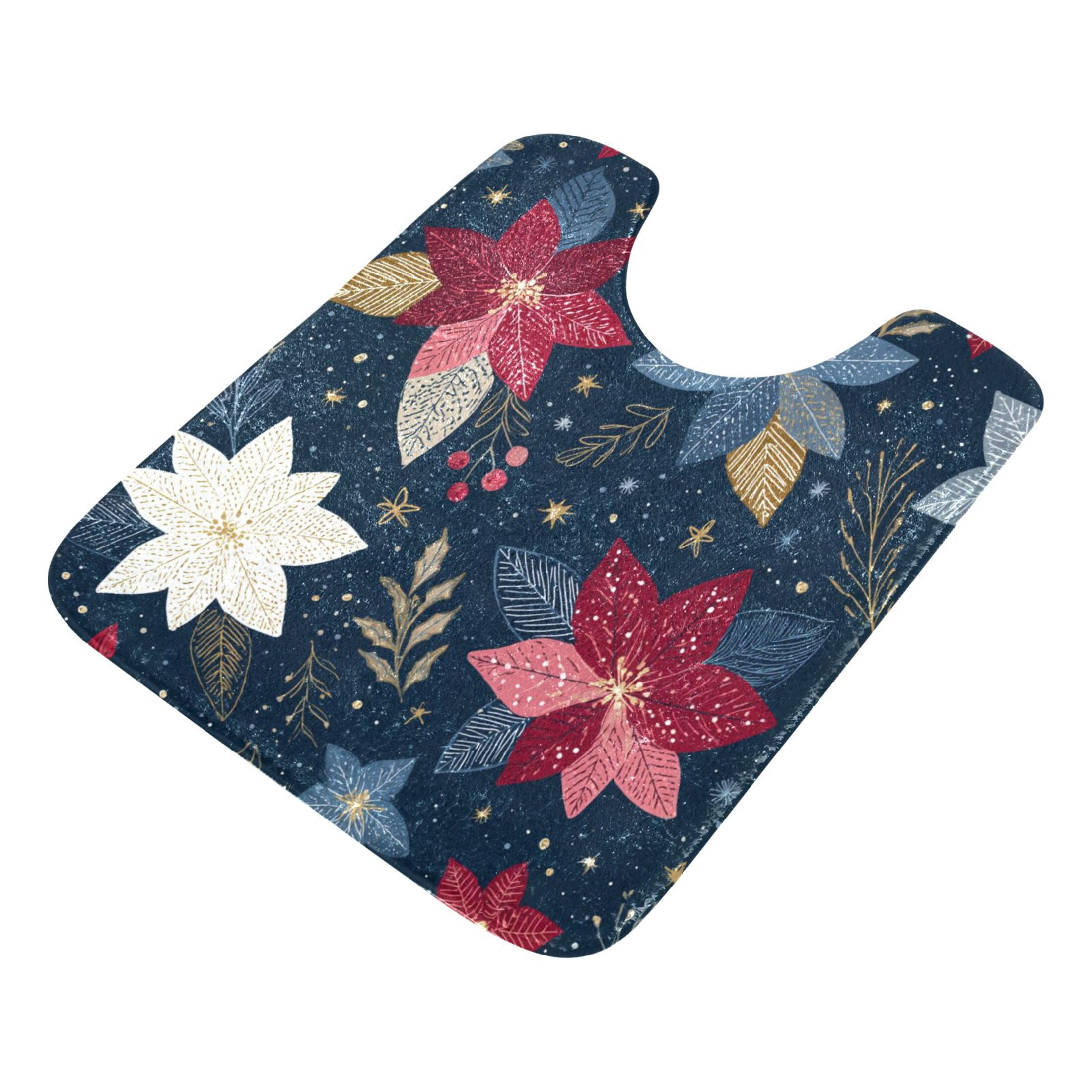 Bathroom Plush Absorbent Mat Single U-pad 20x24 Inches Bath Mat Fluffy ...