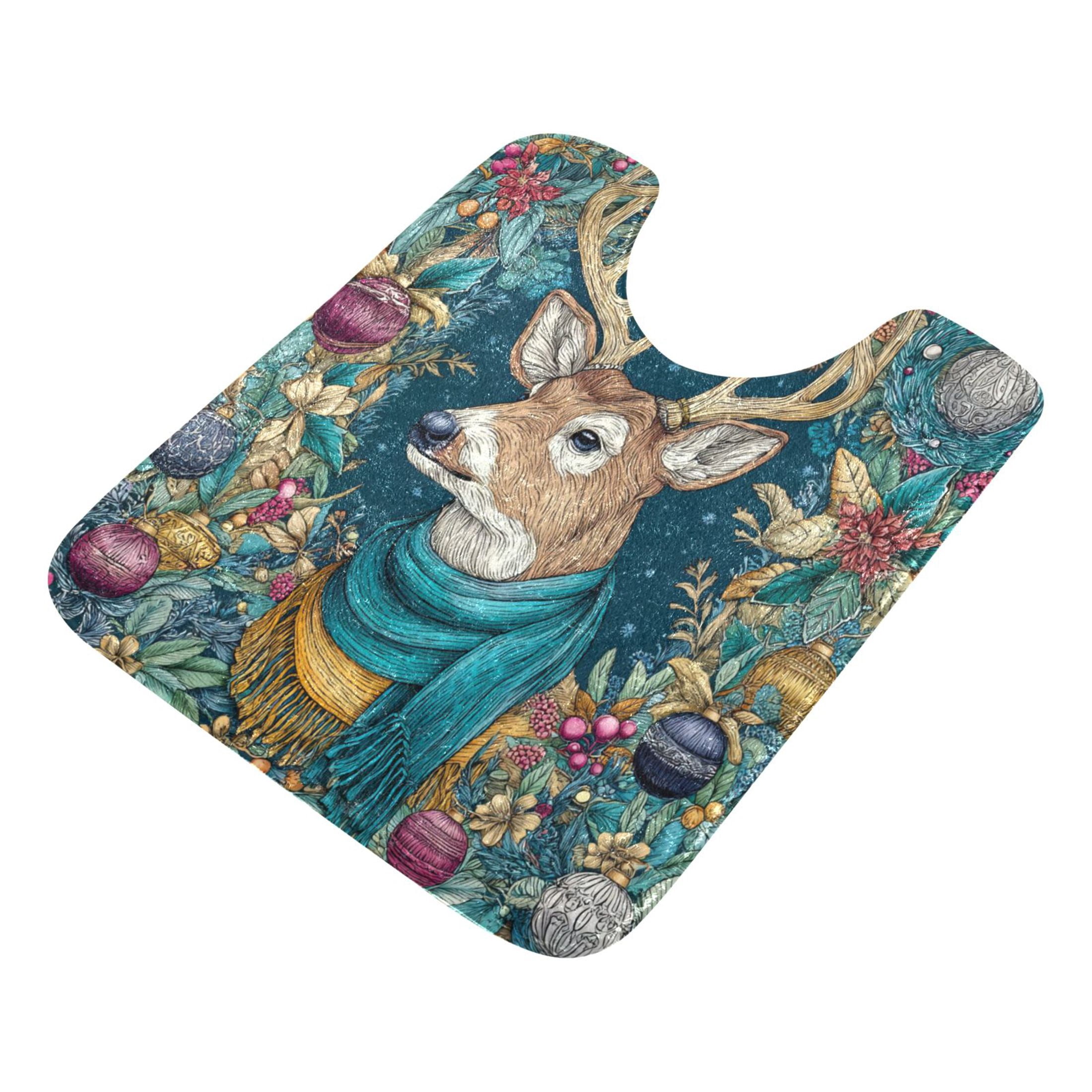 Bathroom Plush Absorbent Mat Single U-pad 20x24 Inches Bath Mat Fluffy ...