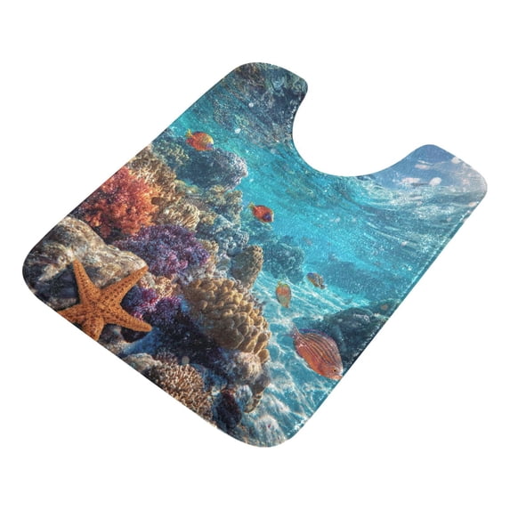 Bathroom Plush Absorbent Mat Single U-pad 20x24 Inches Bath Mat Fluffy ...