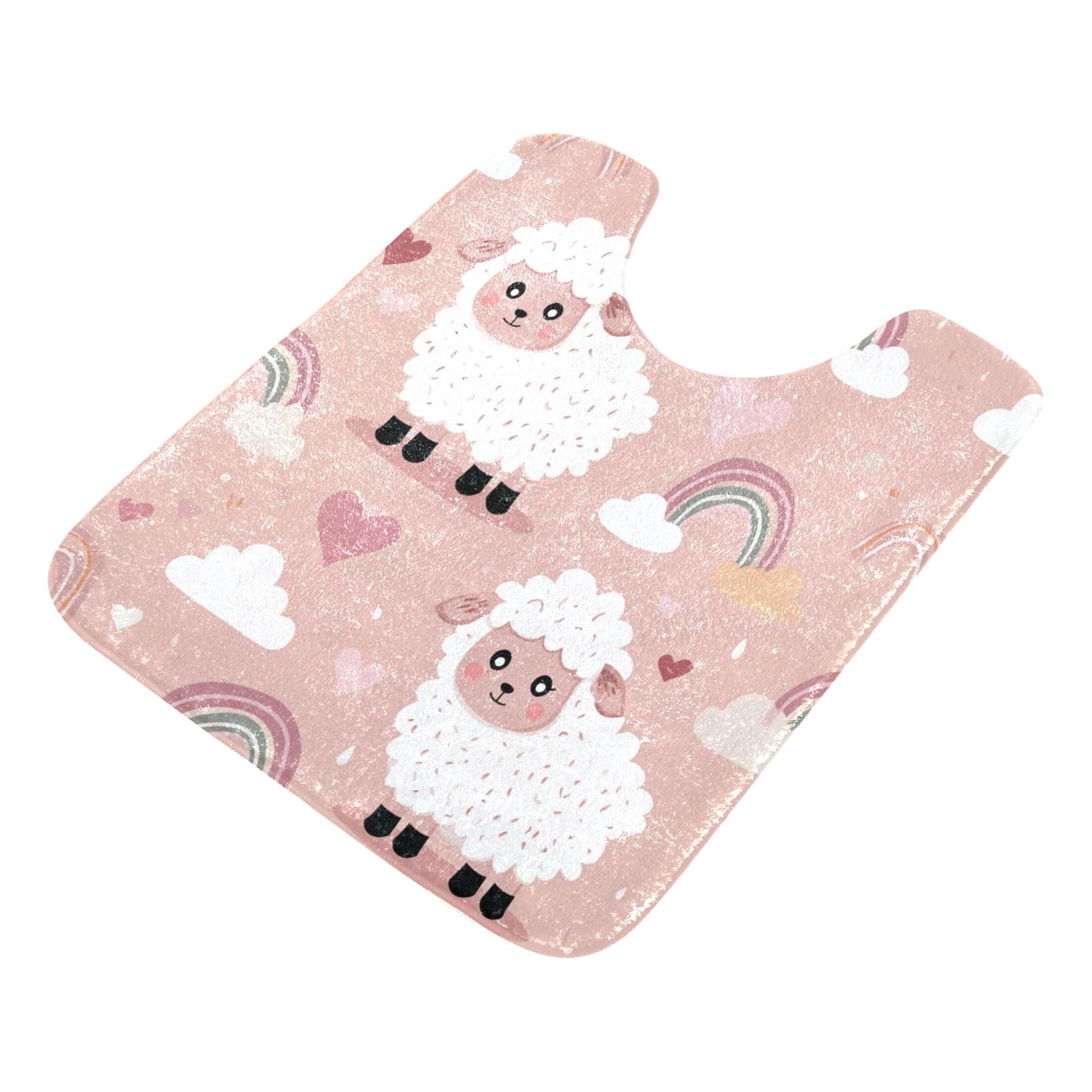 Bathroom Plush Absorbent Mat Single U-pad 20x24 Inches Bath Mat Fluffy ...