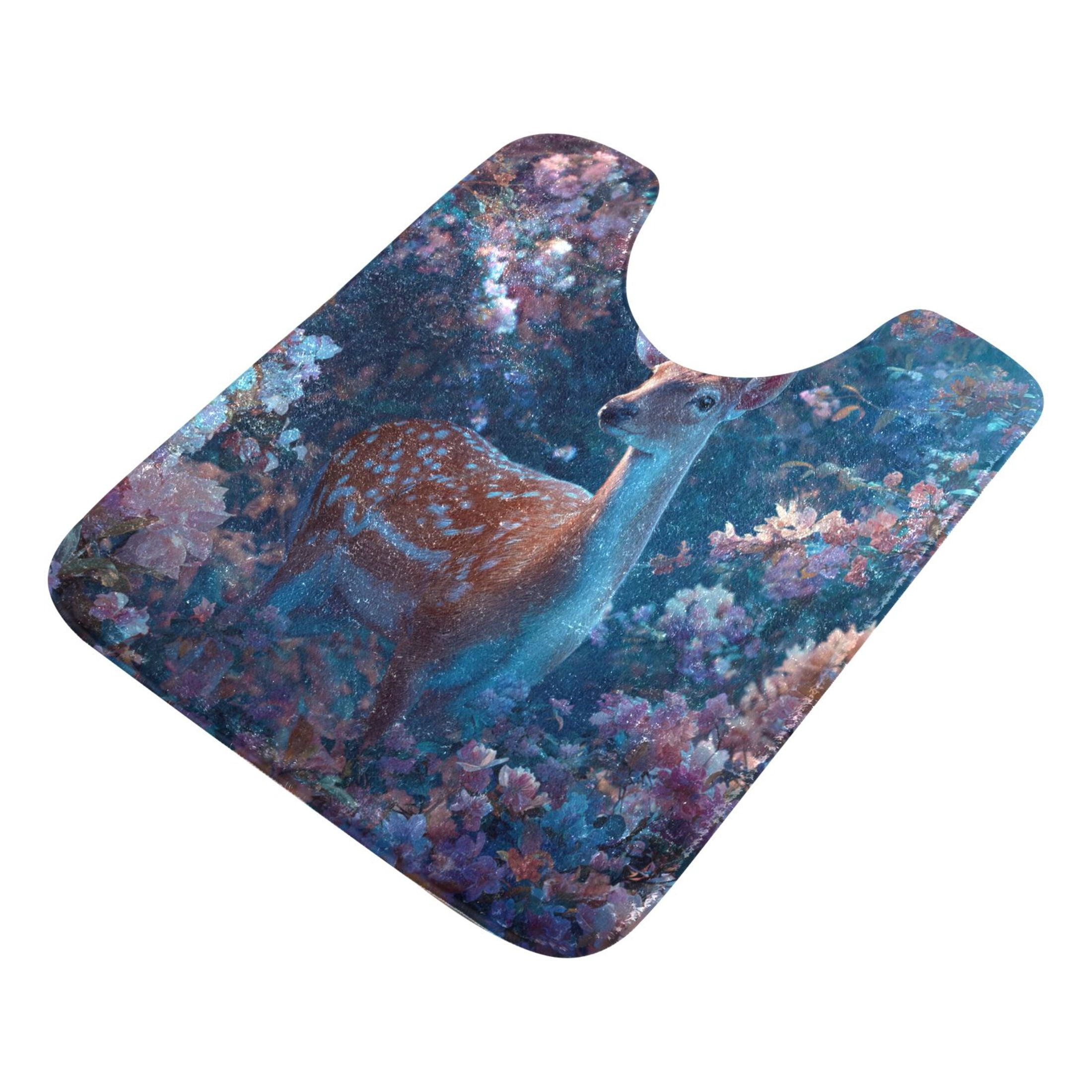 Bathroom Plush Absorbent Mat Single U-pad 20x24 Inches Bath Mat Fluffy ...